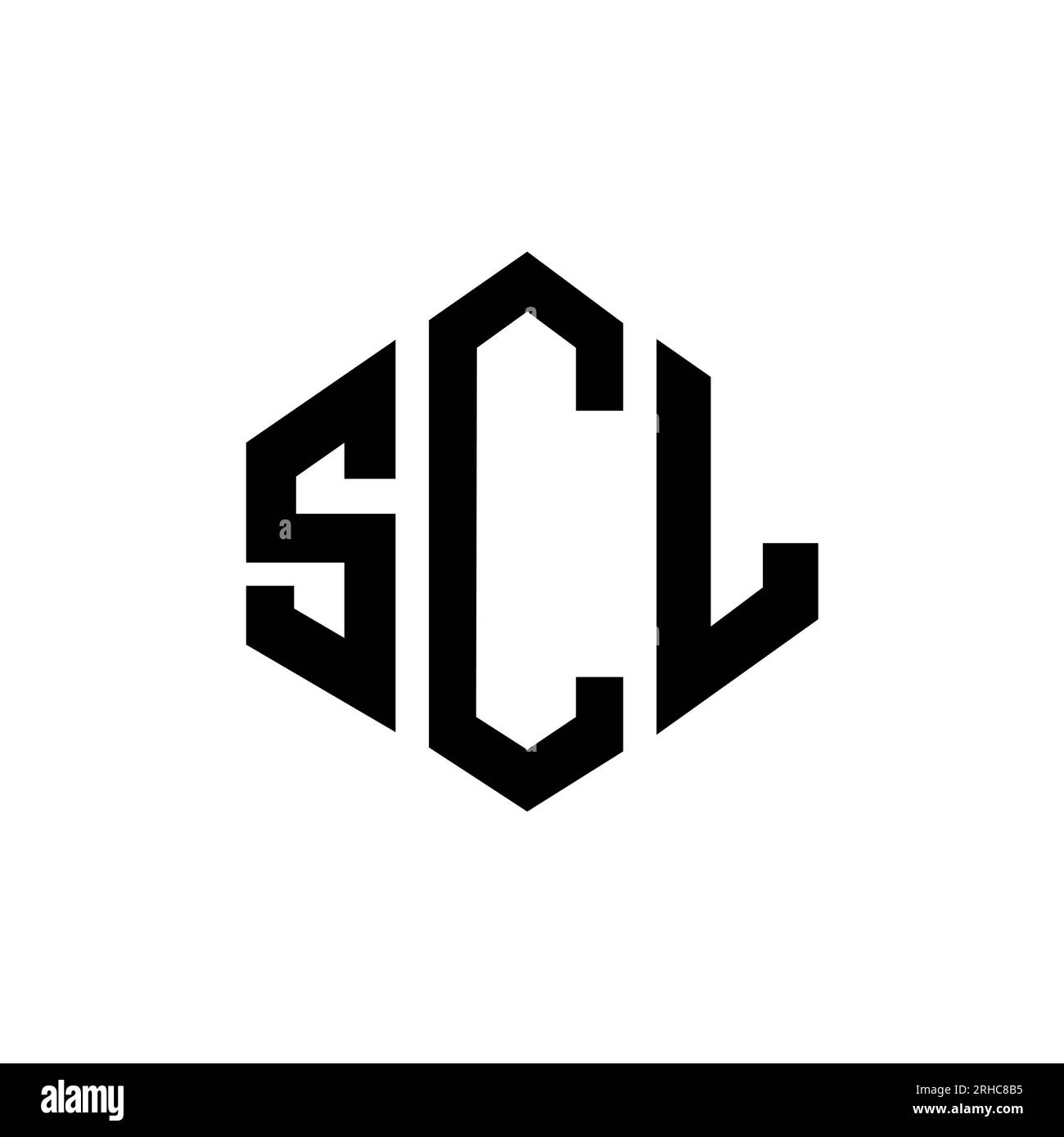SCL letter logo design with polygon shape. SCL polygon and cube shape ...