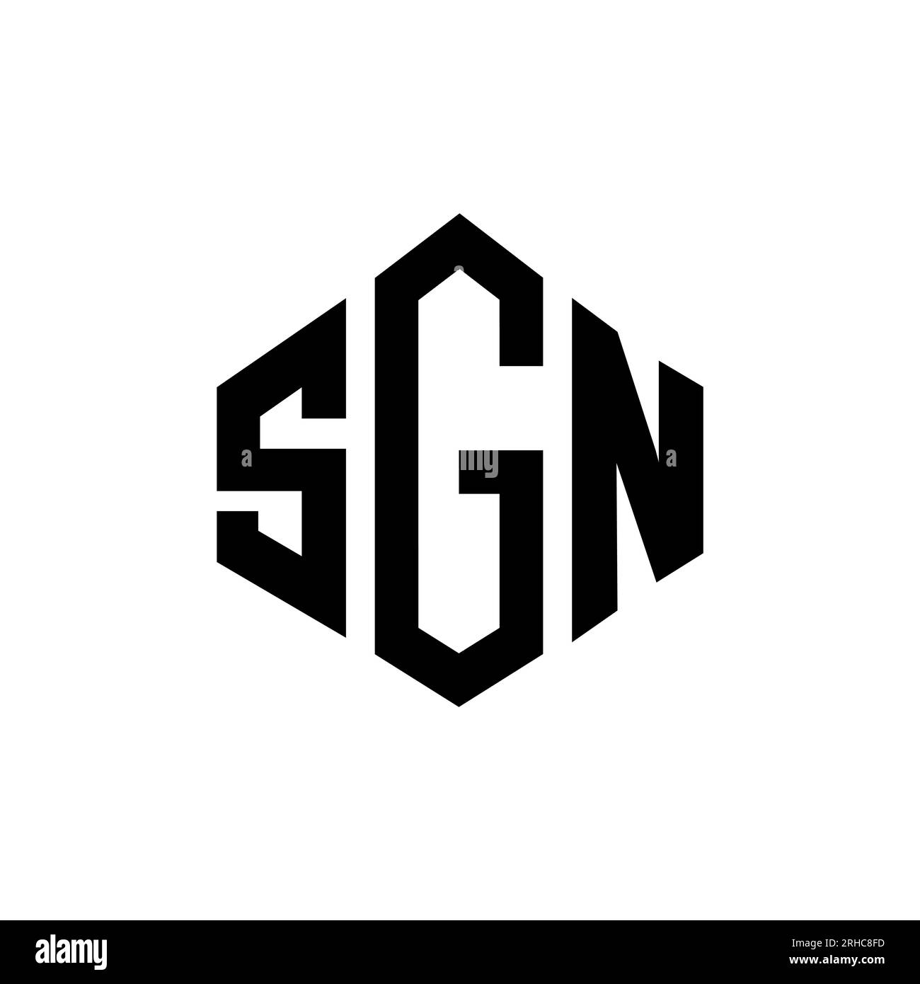 Sgn hexagon logo Stock Vector Images - Alamy
