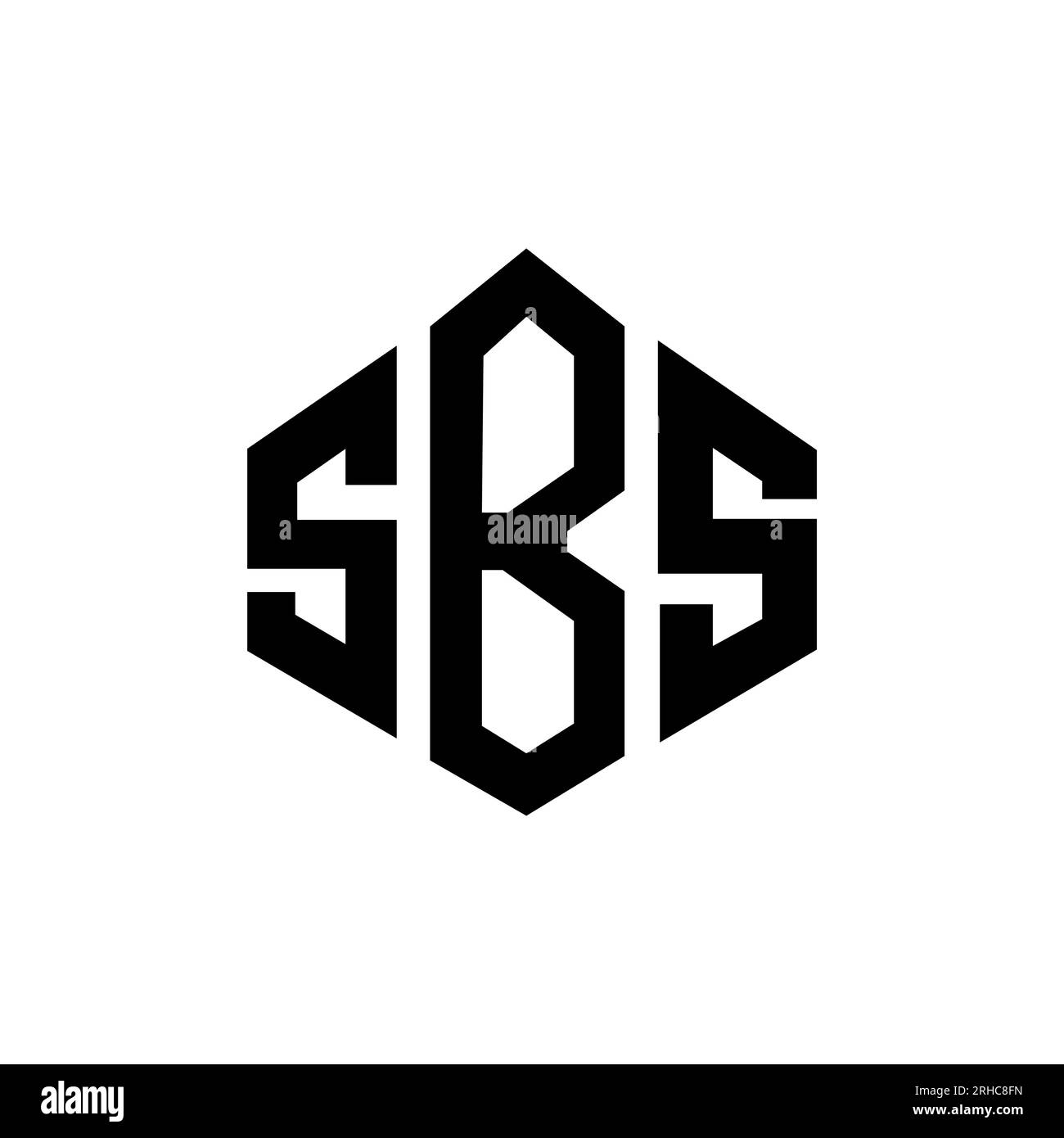 SBS letter logo design with polygon shape. SBS polygon and cube shape ...
