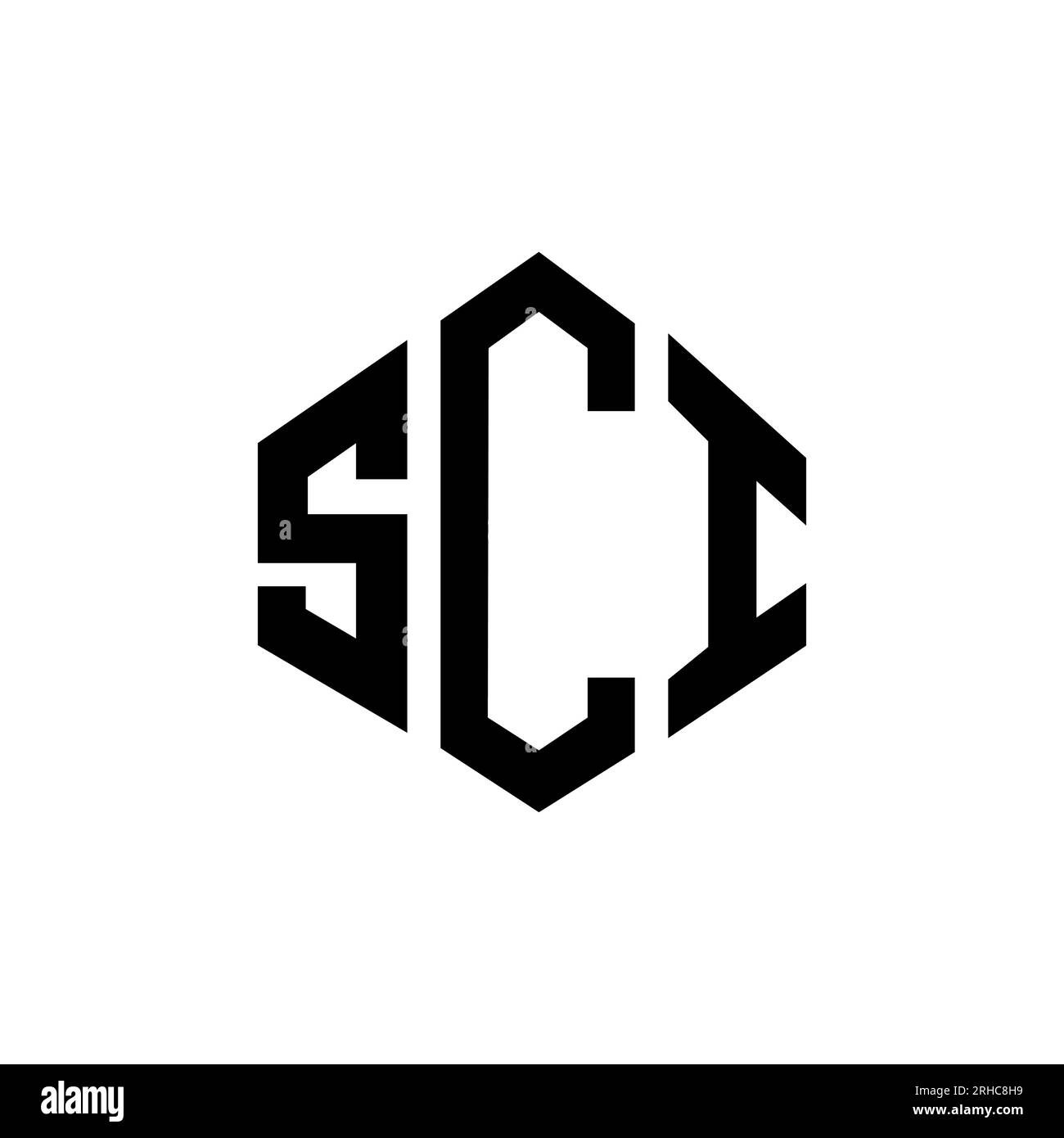 SCI letter logo design with polygon shape. SCI polygon and cube shape ...