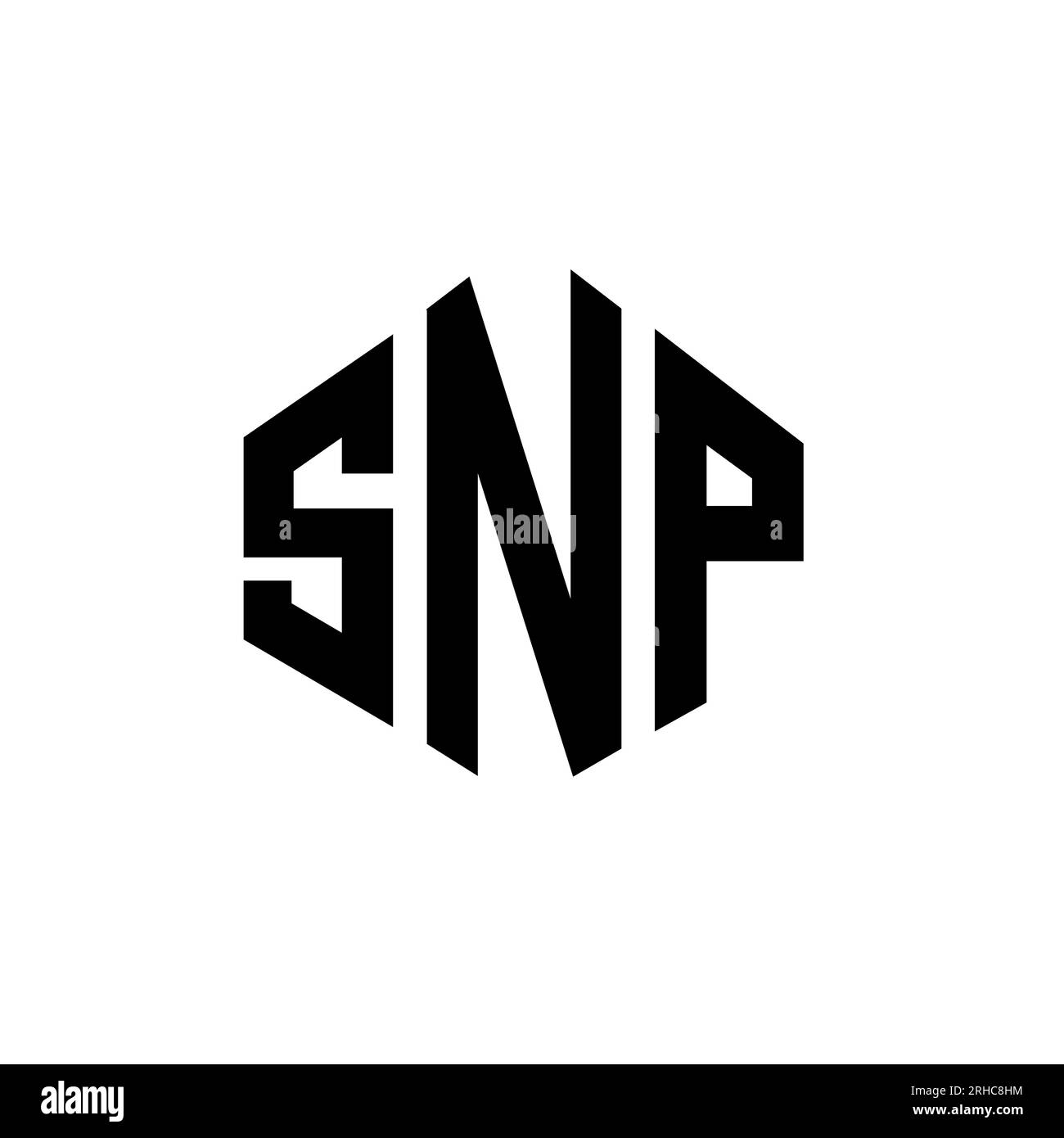 SNP letter logo design with polygon shape. SNP polygon and cube shape ...