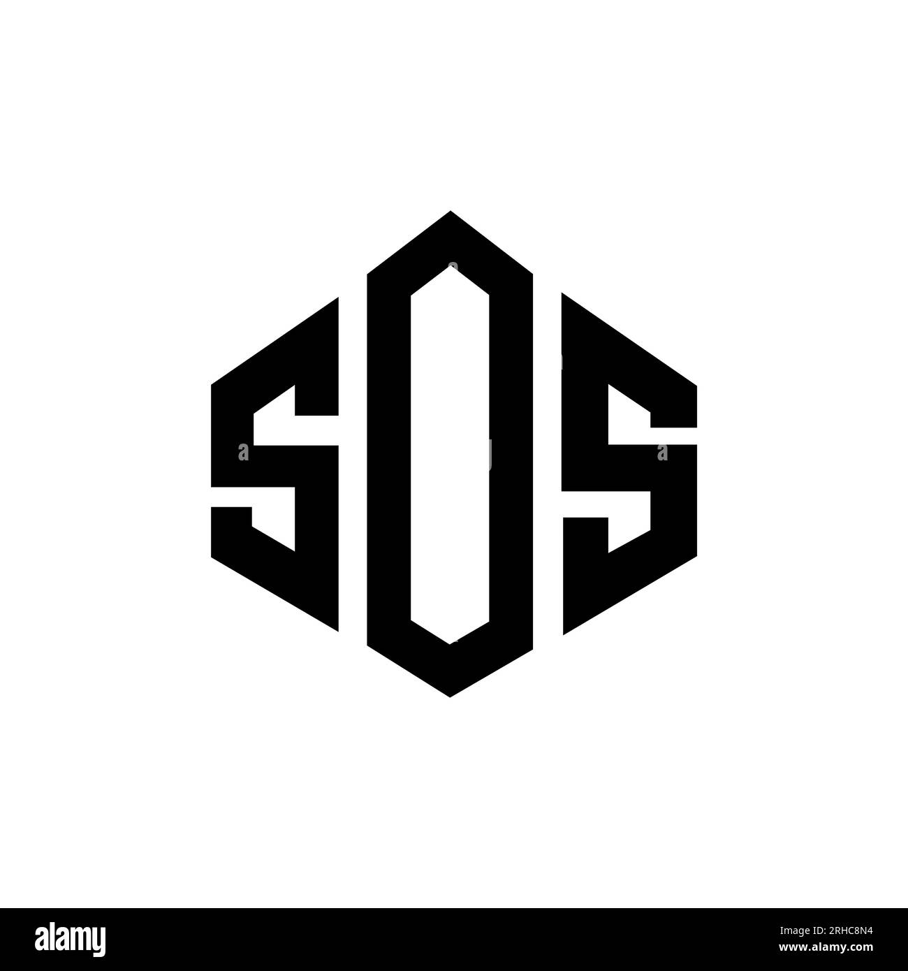 Sos hexagon logo hi-res stock photography and images - Alamy