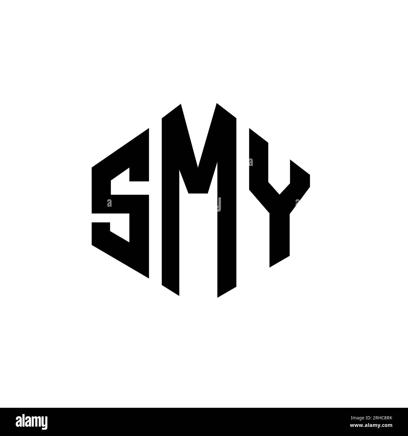 SMY letter logo design with polygon shape. SMY polygon and cube shape ...