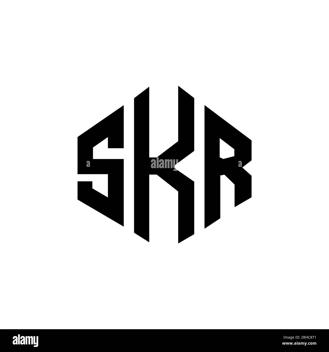 SKR letter logo design with polygon shape. SKR polygon and cube shape ...