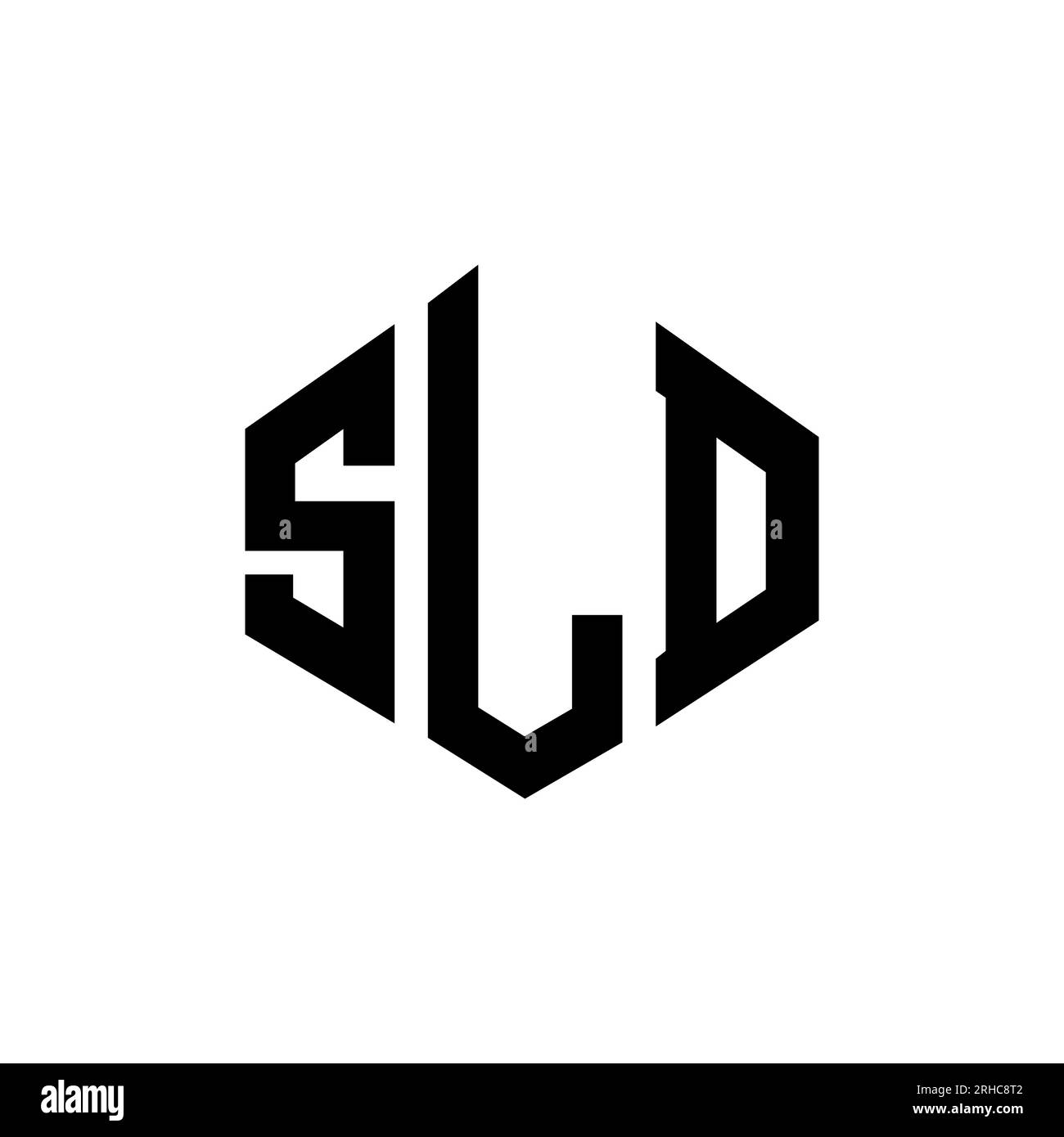 SLD letter logo design with polygon shape. SLD polygon and cube shape ...