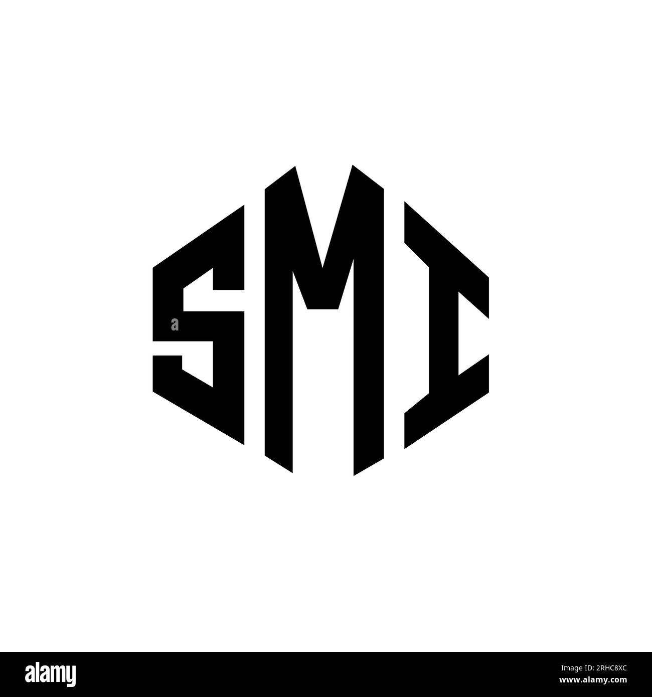 SMI letter logo design with polygon shape. SMI polygon and cube shape ...