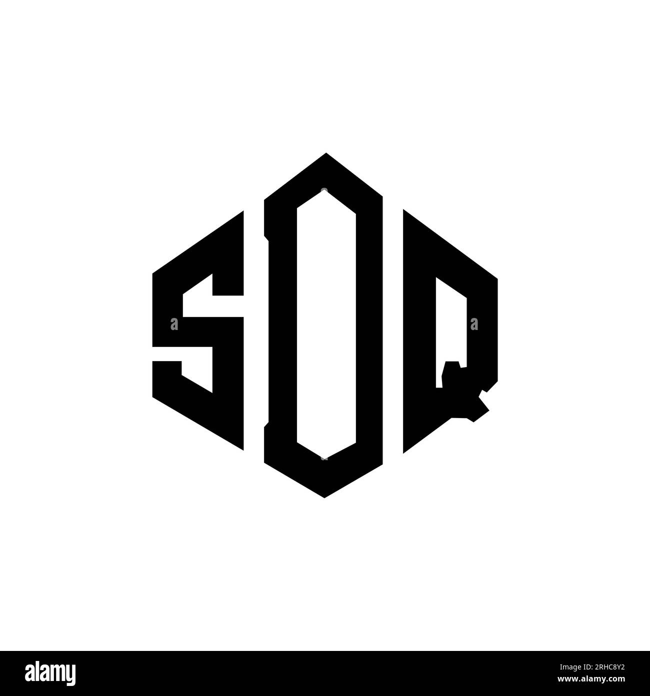 SDQ letter logo design with polygon shape. SDQ polygon and cube shape ...