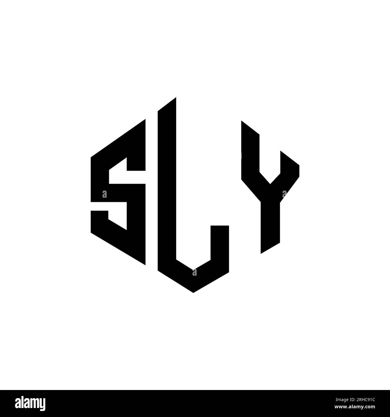 SLY letter logo design with polygon shape. SLY polygon and cube shape ...