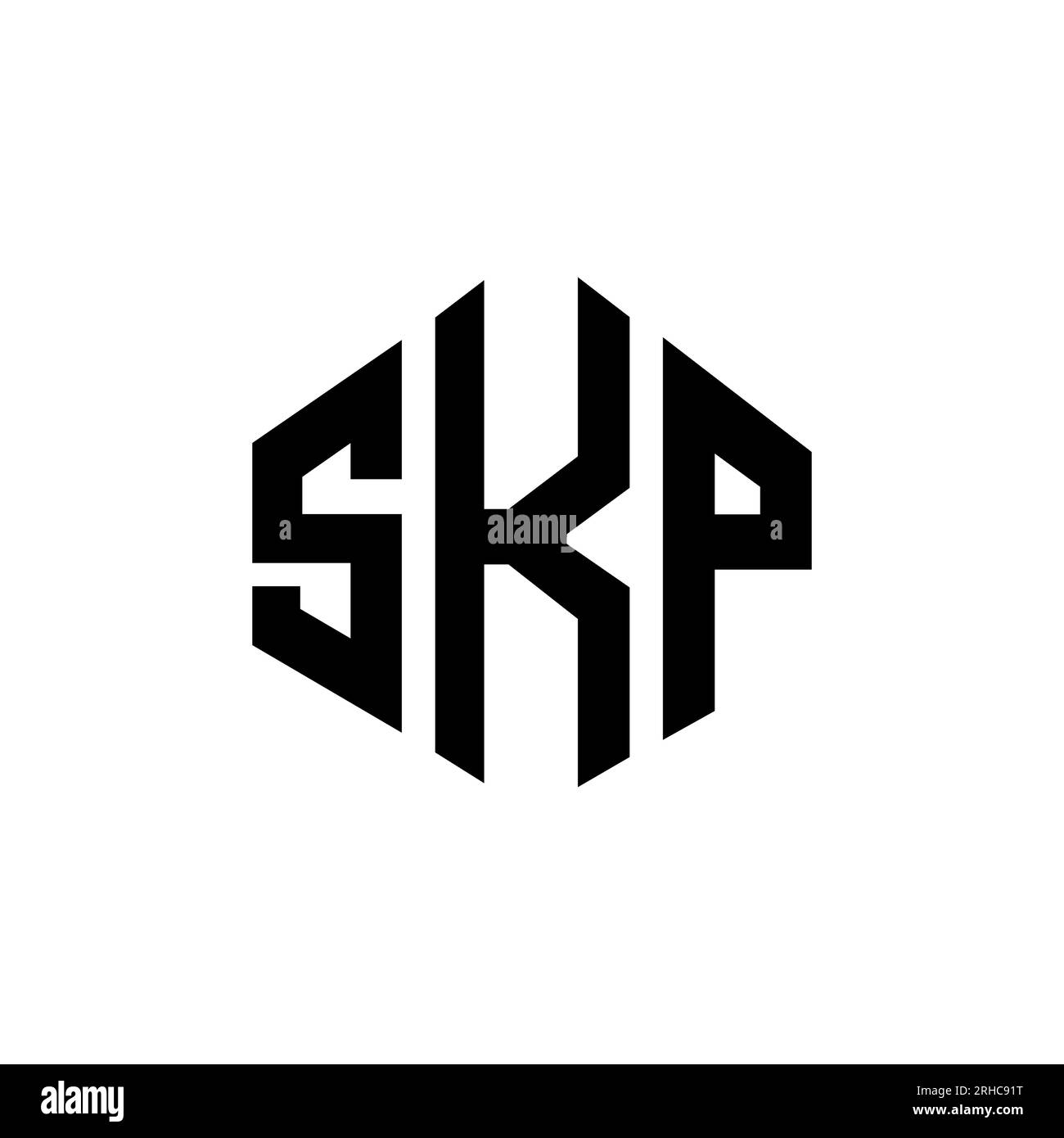 SKP letter logo design with polygon shape. SKP polygon and cube shape ...