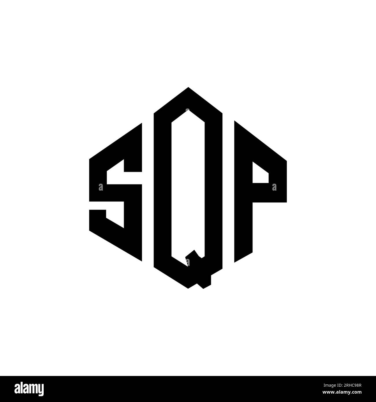 SQP letter logo design with polygon shape. SQP polygon and cube shape ...