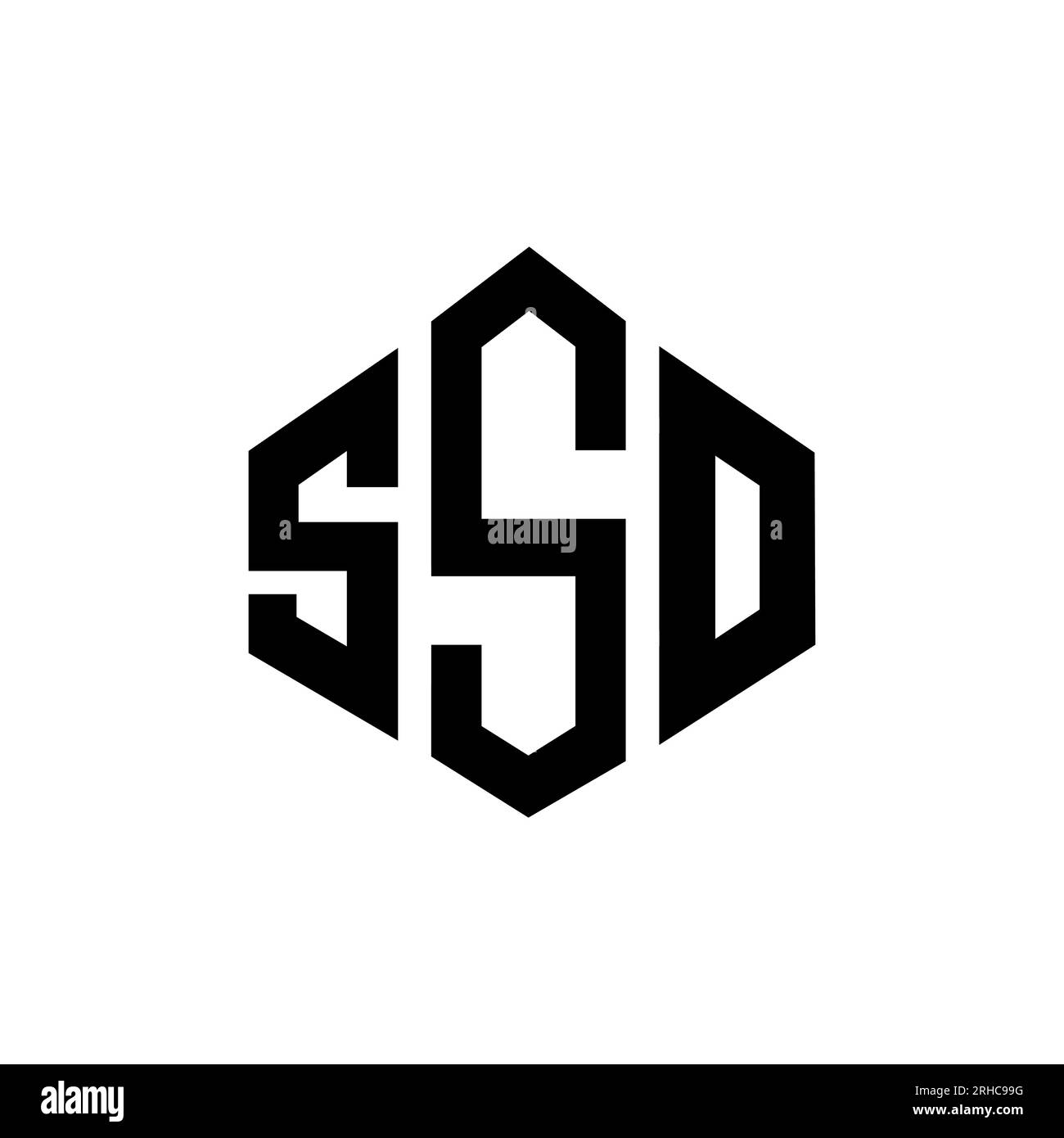 SSO letter logo design with polygon shape. SSO polygon and cube shape ...