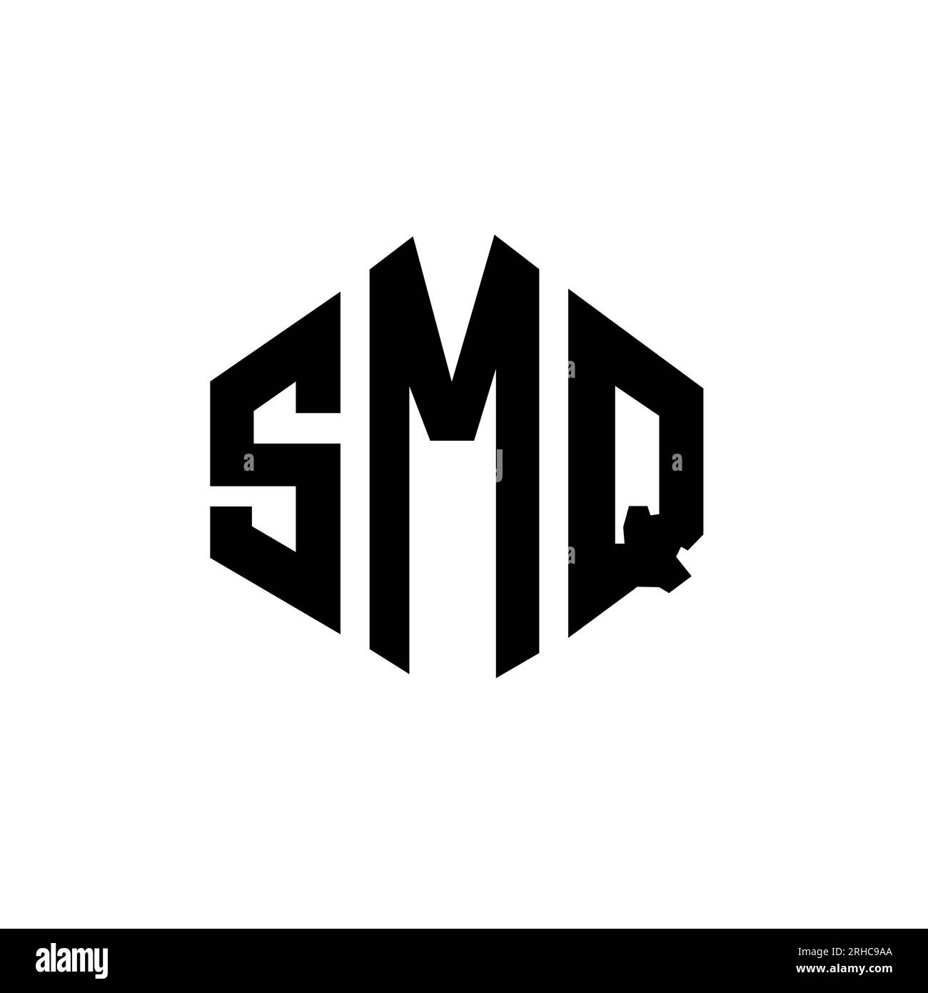 SMQ letter logo design with polygon shape. SMQ polygon and cube shape ...