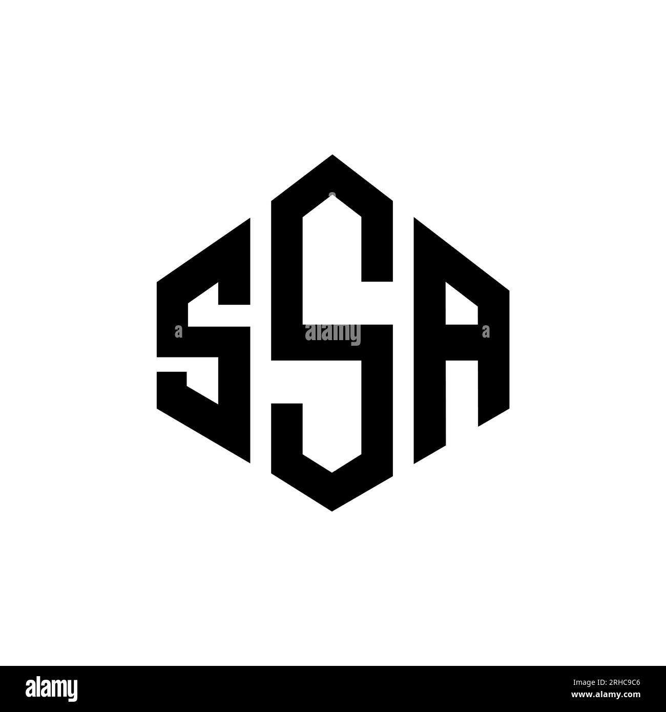 SSA letter logo design with polygon shape. SSA polygon and cube shape ...