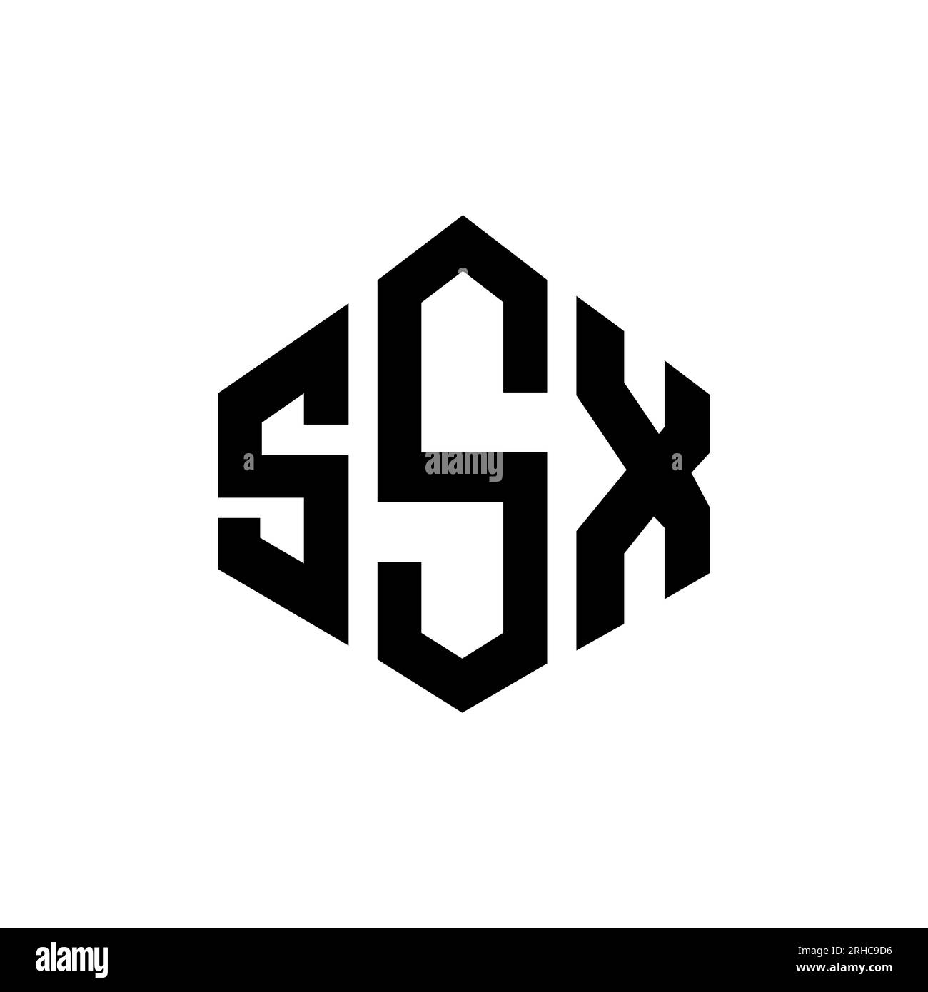 SSX letter logo design with polygon shape. SSX polygon and cube shape ...