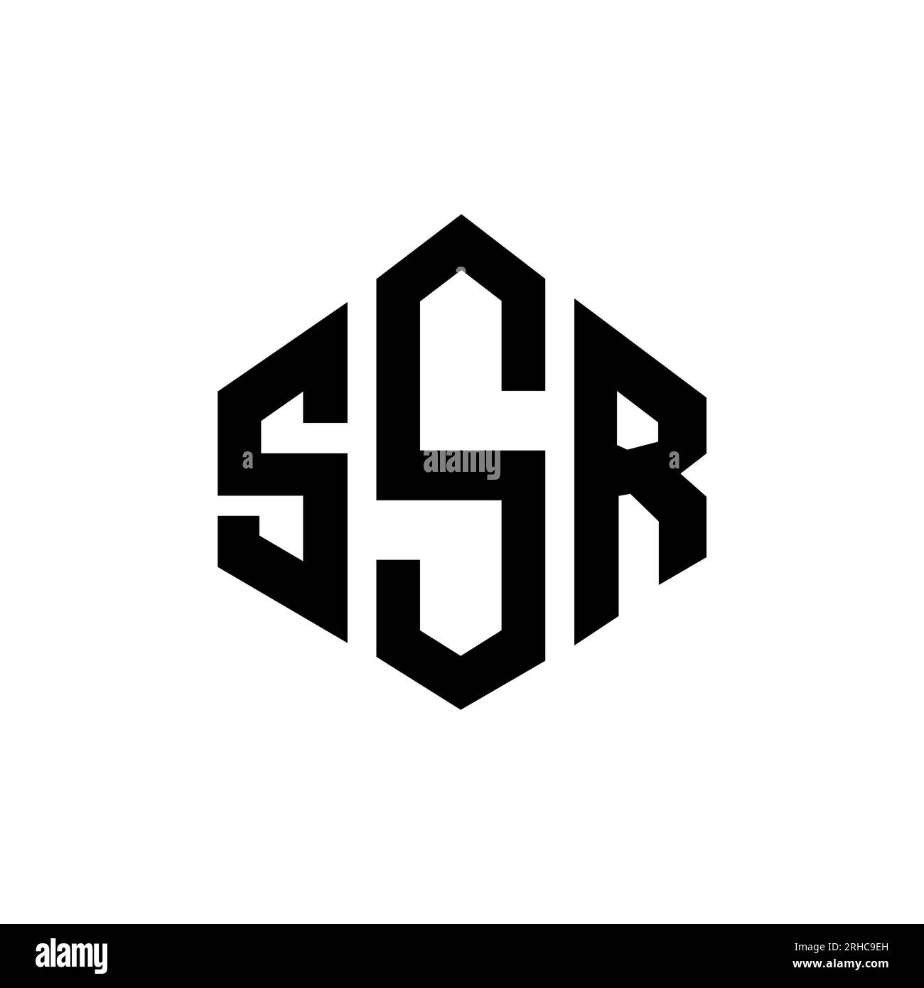 SSR letter logo design with polygon shape. SSR polygon and cube shape ...