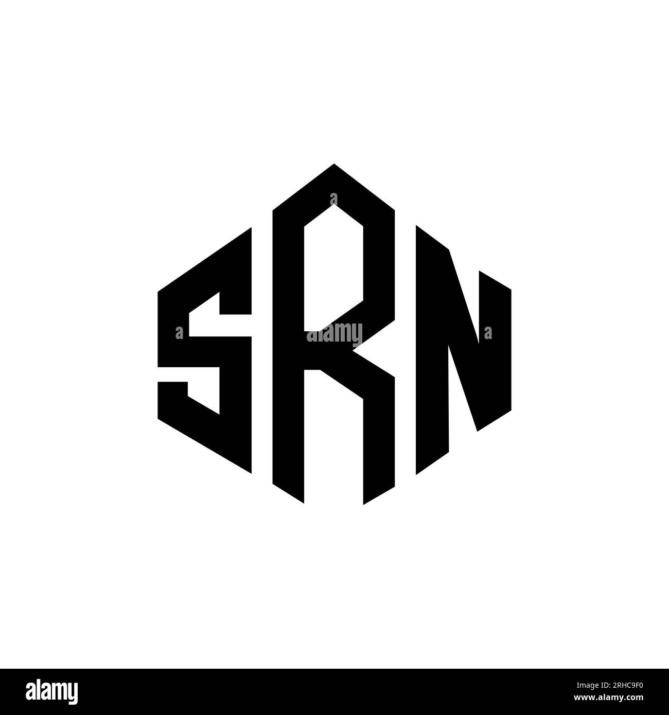 SRN letter logo design with polygon shape. SRN polygon and cube shape ...