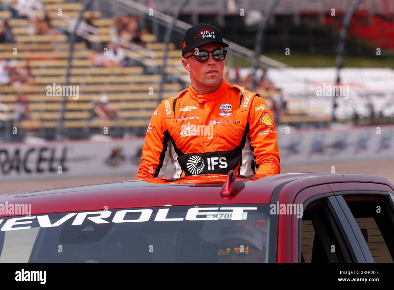 NEWTON, IA - JULY 23: Benjamin Pedersen (#55 A.J. Foyt Enterprises ...