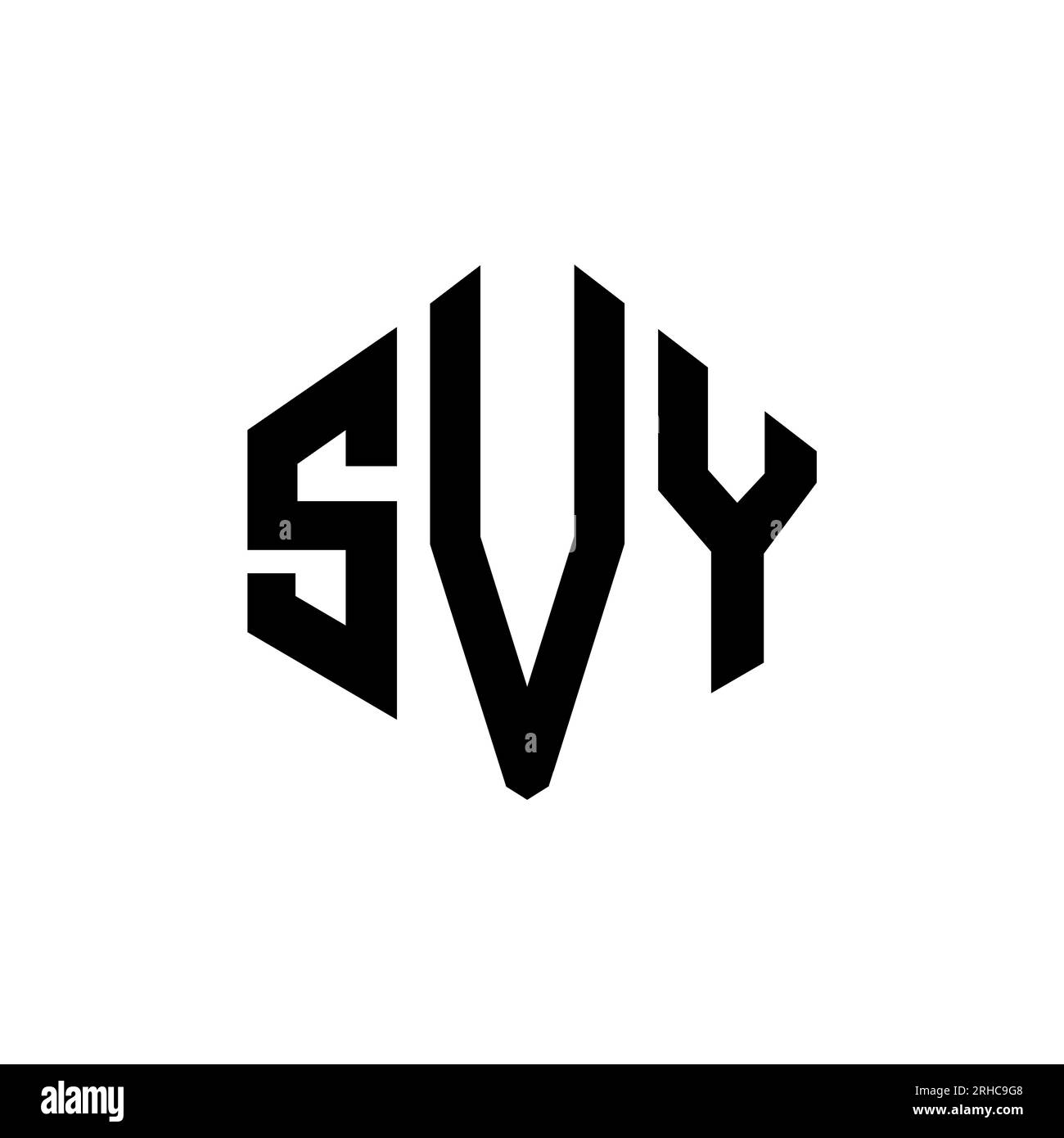 SVY letter logo design with polygon shape. SVY polygon and cube shape ...