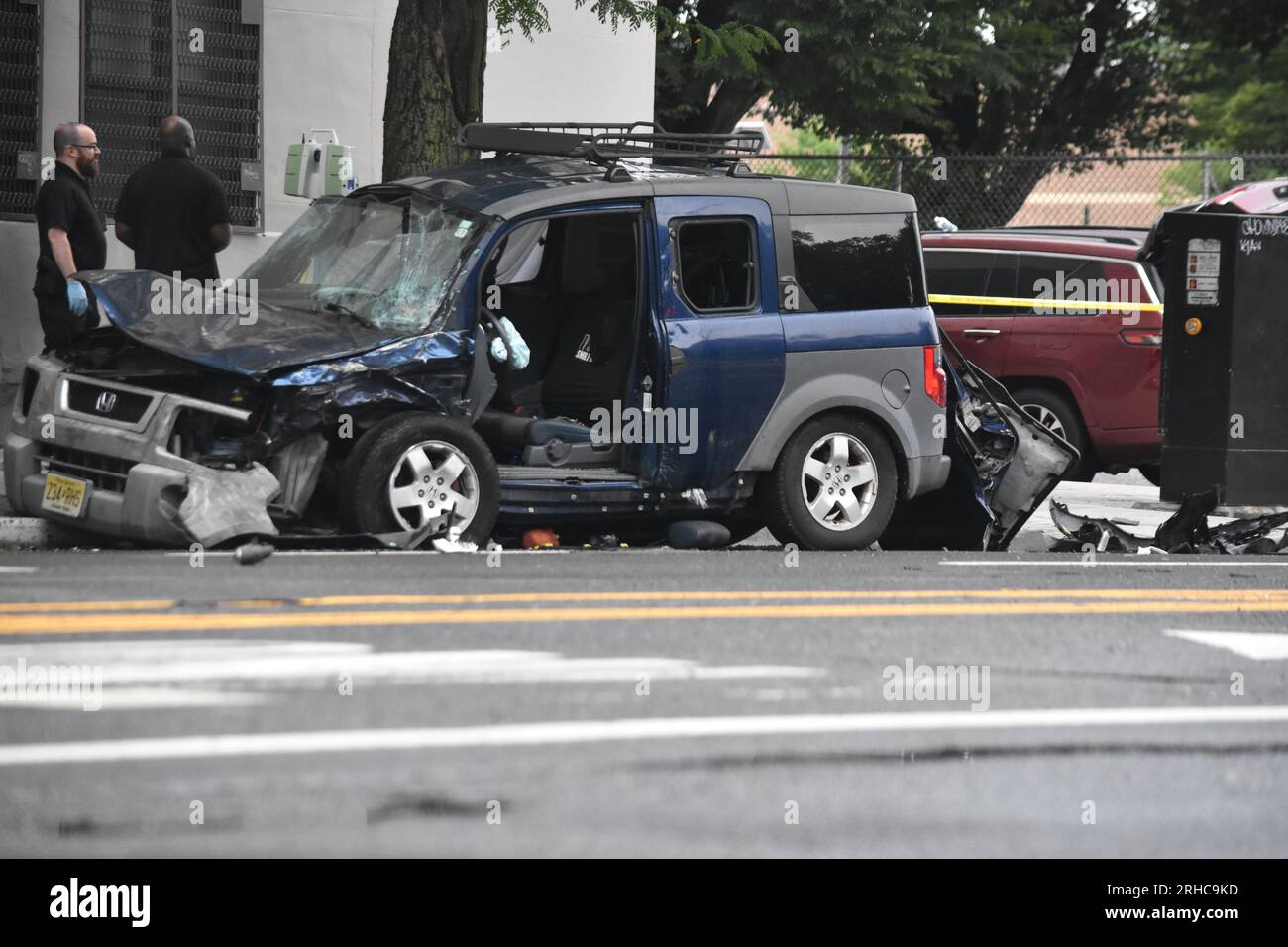 Vehicles seen totalled and destroyed following a crash. Acting Essex ...