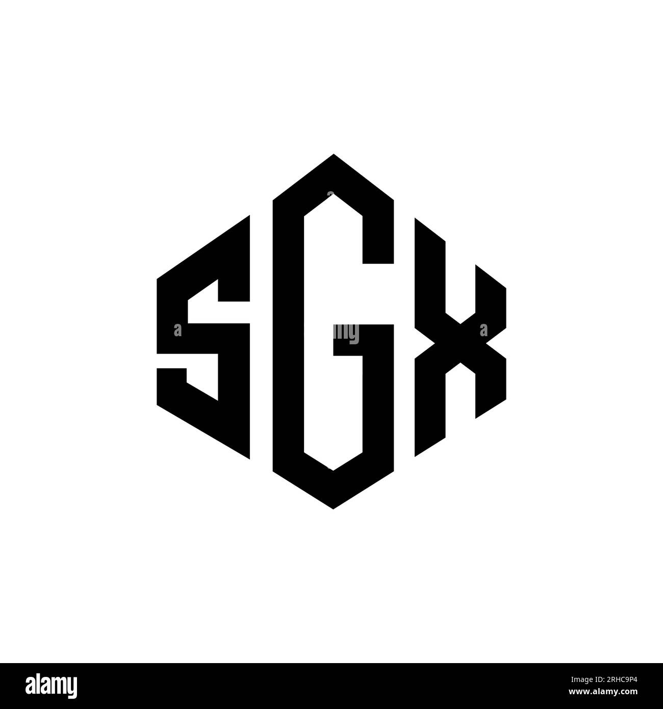 Sgx hexagon logo Stock Vector Images - Alamy