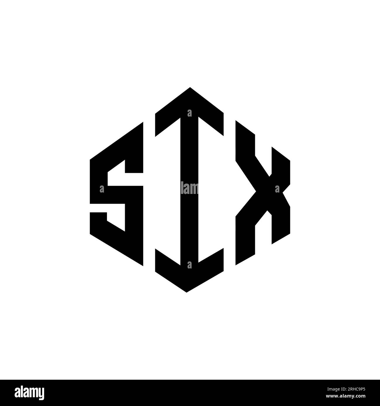 SIX letter logo design with polygon shape. SIX polygon and cube shape ...