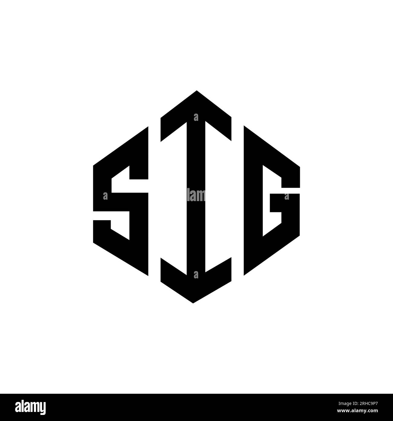 SIG letter logo design with polygon shape. SIG polygon and cube shape ...