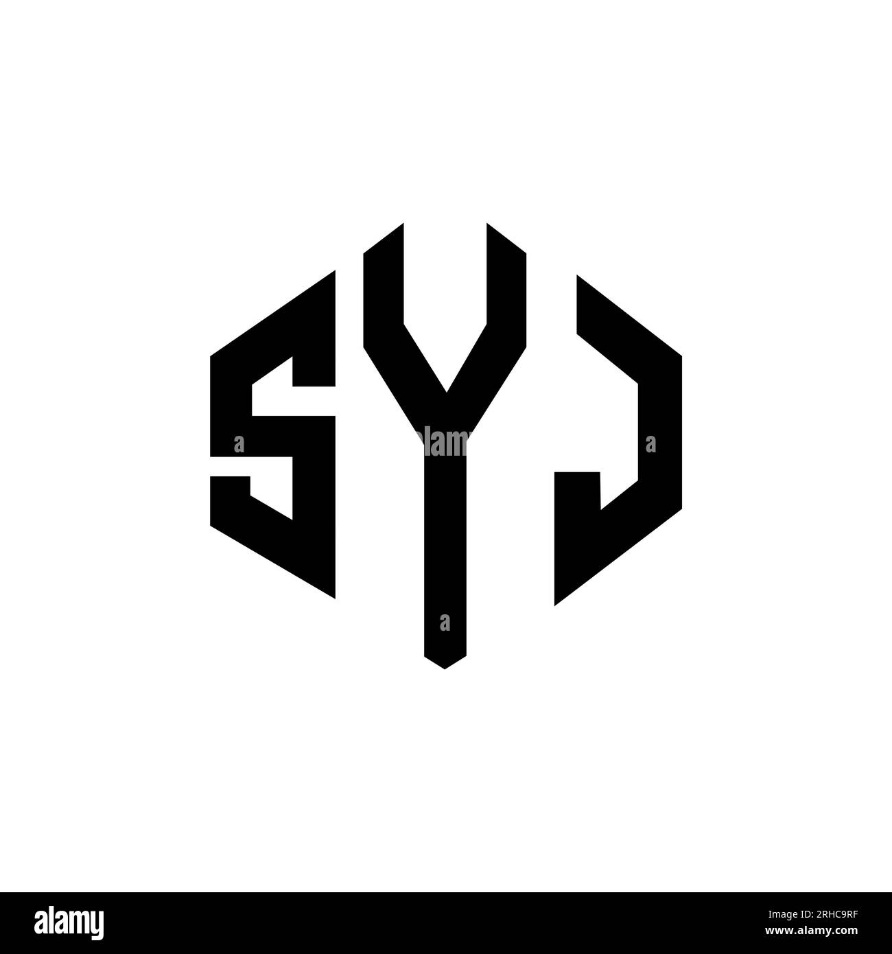 Syj logo design Black and White Stock Photos & Images - Alamy