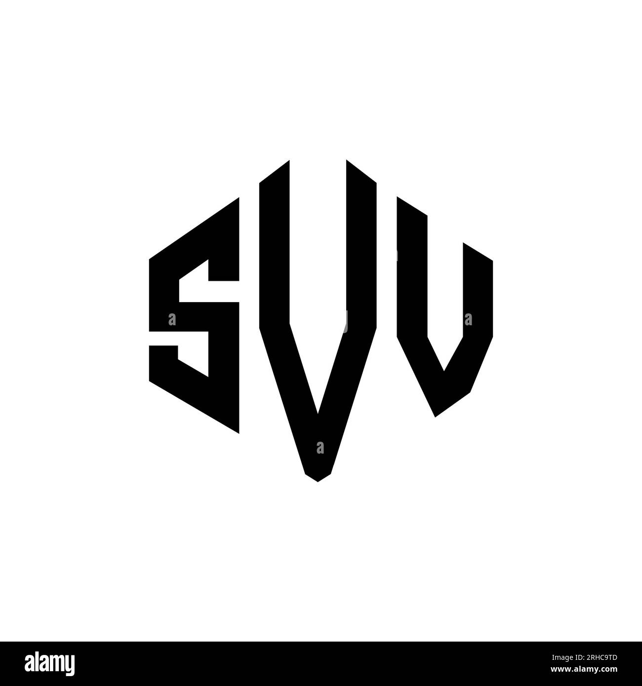 SVV letter logo design with polygon shape. SVV polygon and cube shape ...
