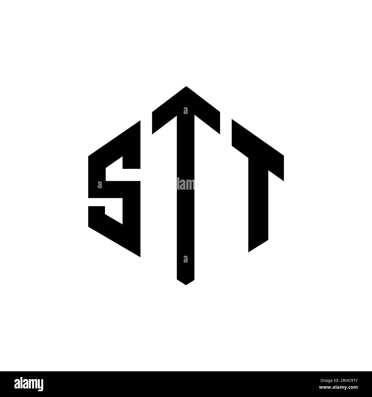 STT letter logo design with polygon shape. STT polygon and cube shape ...