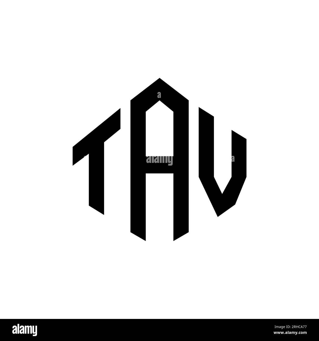 TAV letter logo design with polygon shape. TAV polygon and cube shape ...