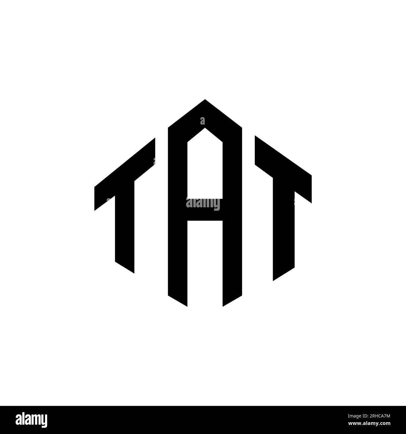 TAT letter logo design with polygon shape. TAT polygon and cube shape ...
