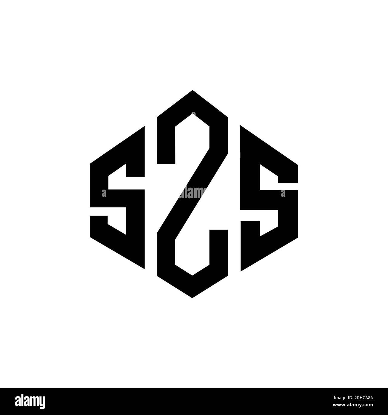 SZS letter logo design with polygon shape. SZS polygon and cube shape ...