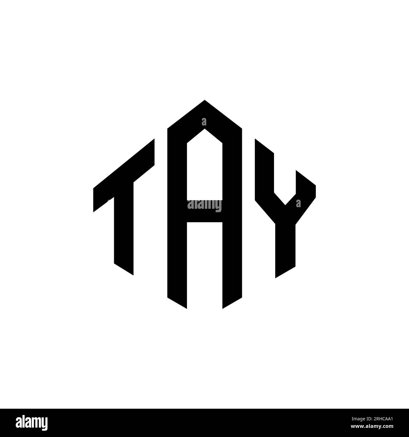 TAY letter logo design with polygon shape. TAY polygon and cube shape ...