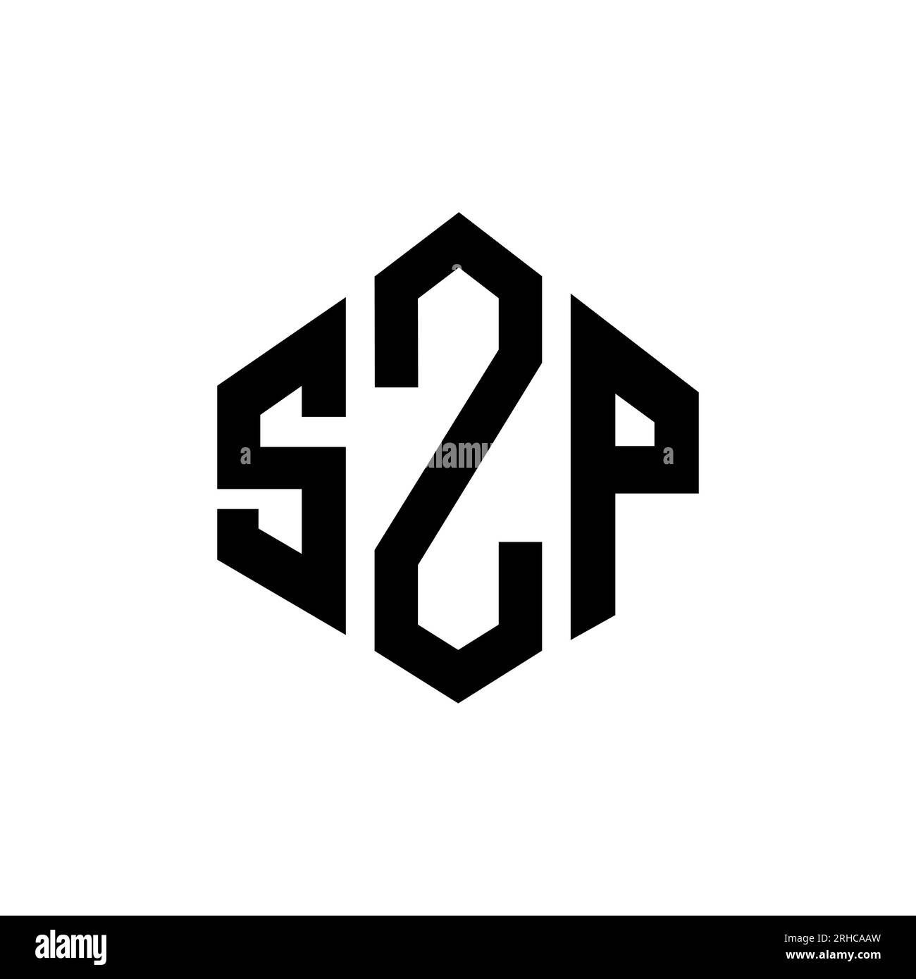 SZP letter logo design with polygon shape. SZP polygon and cube shape ...