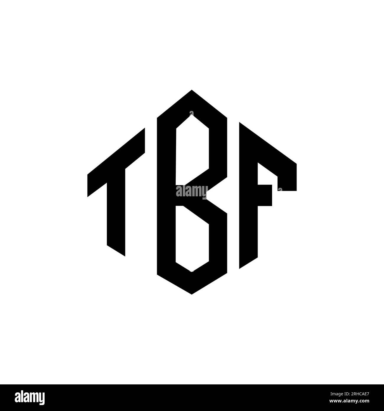 TBF letter logo design with polygon shape. TBF polygon and cube shape ...