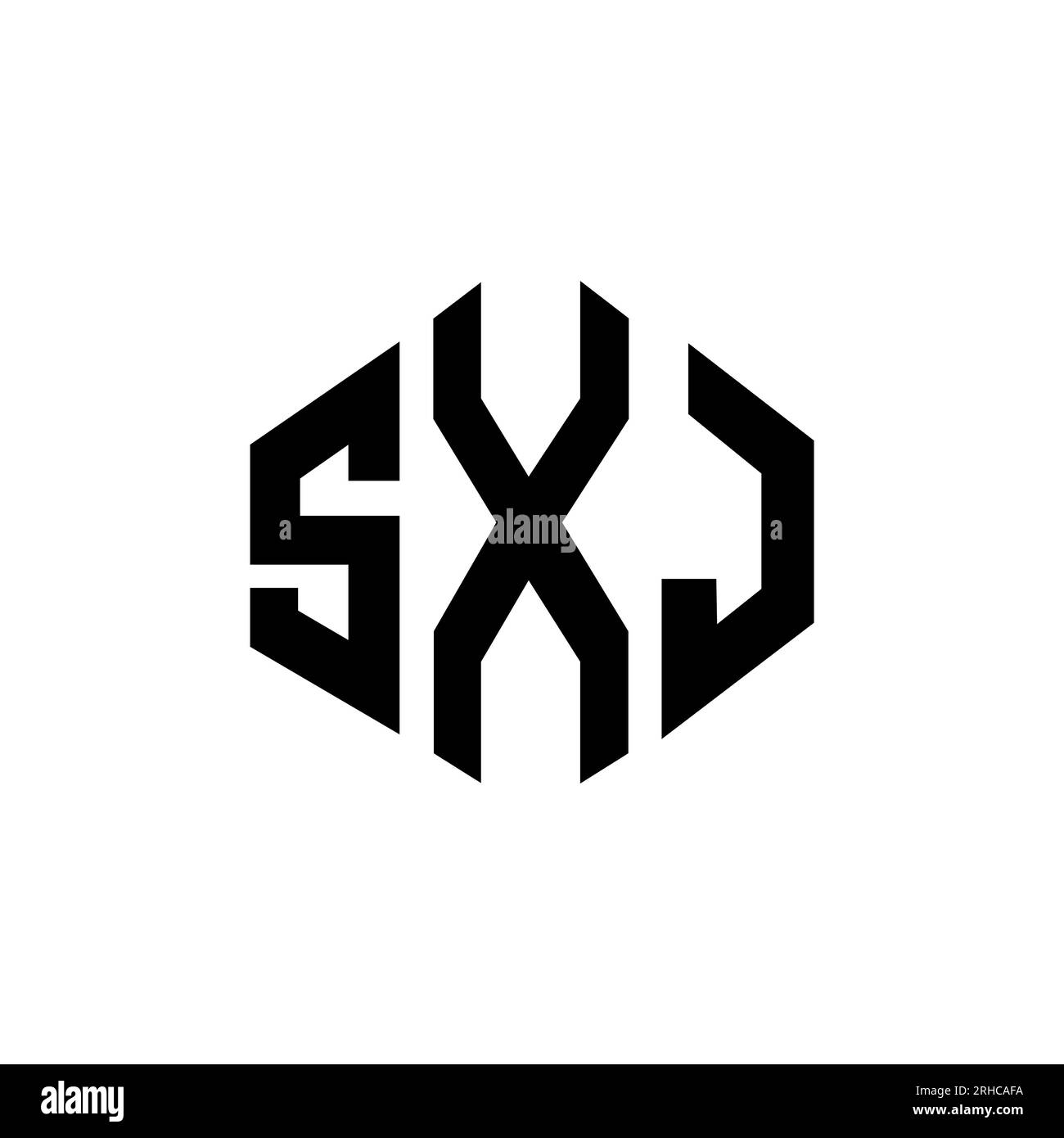 Sxj logo design Stock Vector Images - Alamy