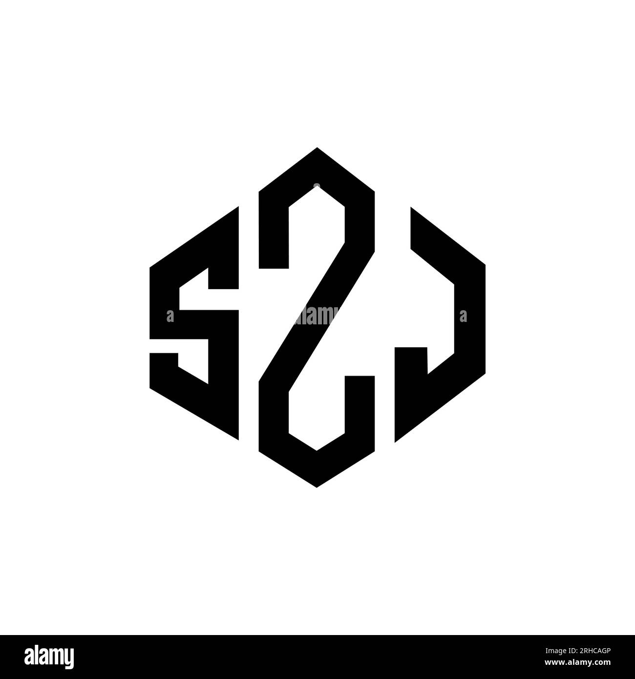 Szj hexagon logo Stock Vector Images - Alamy