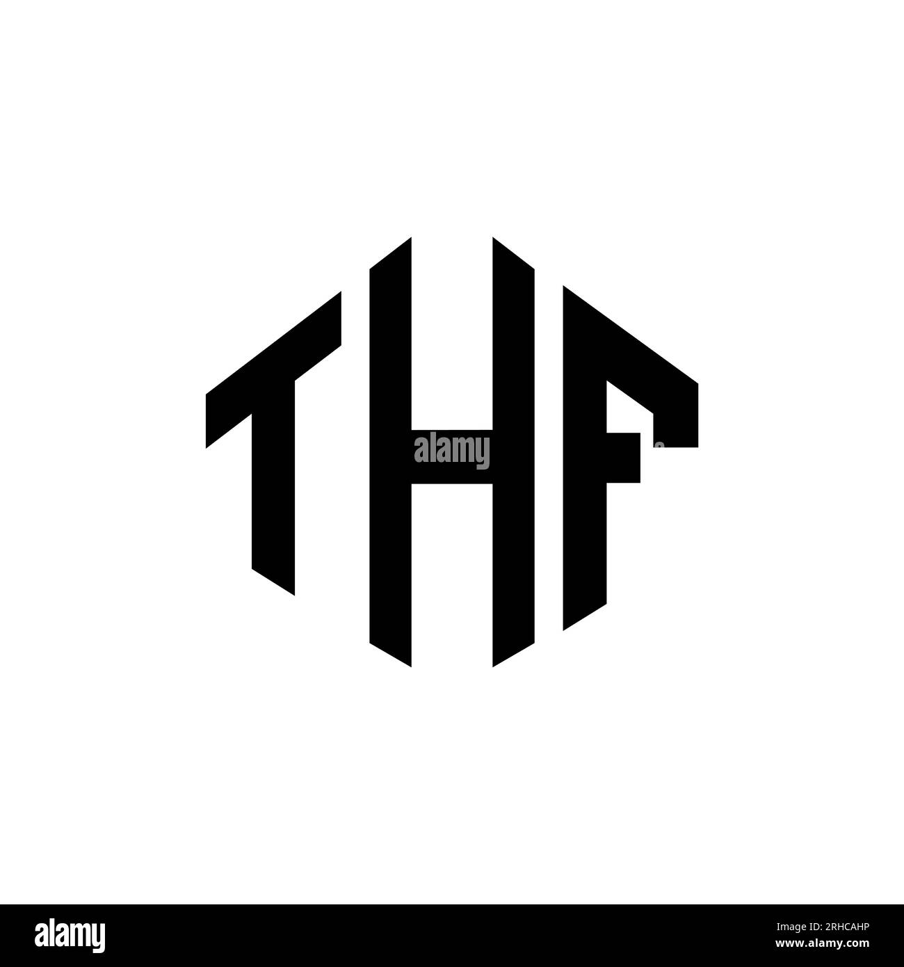 THF letter logo design with polygon shape. THF polygon and cube shape ...