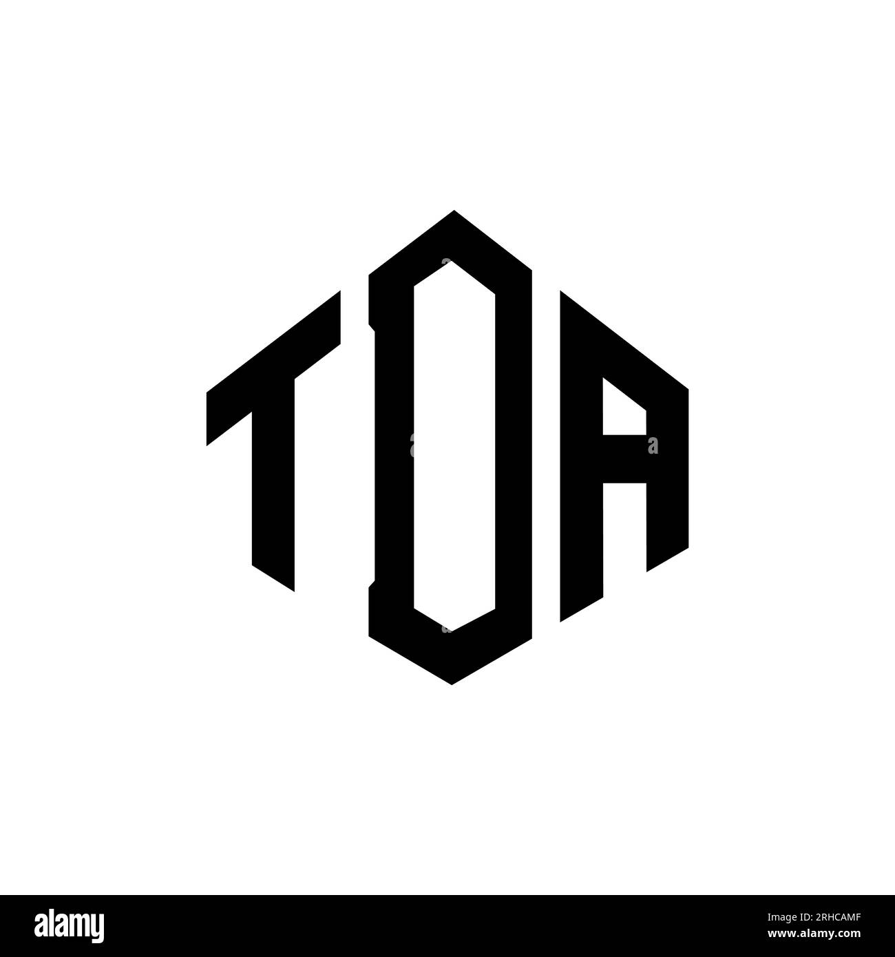 TDA letter logo design with polygon shape. TDA polygon and cube shape ...