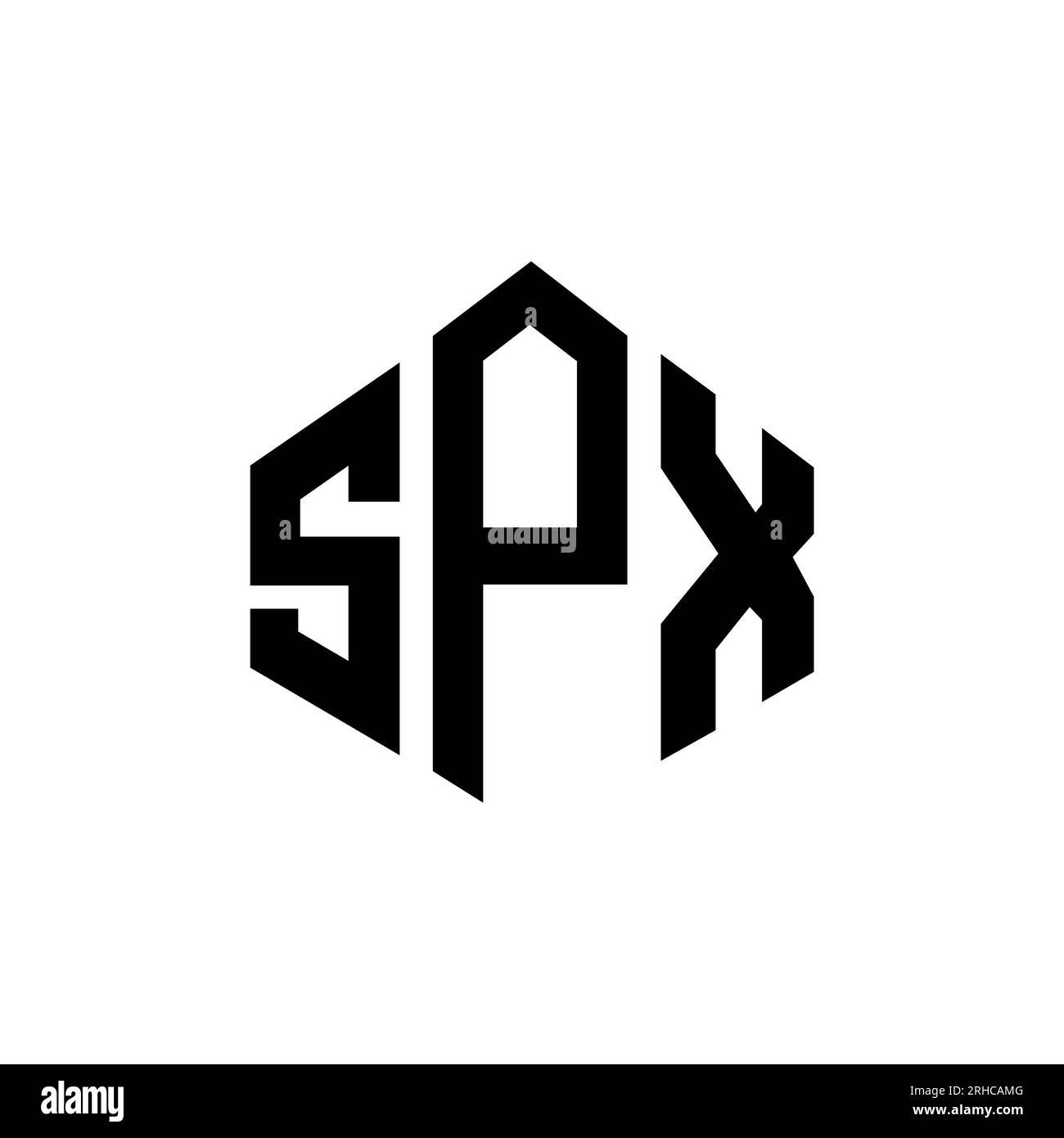 SPX letter logo design with polygon shape. SPX polygon and cube shape ...