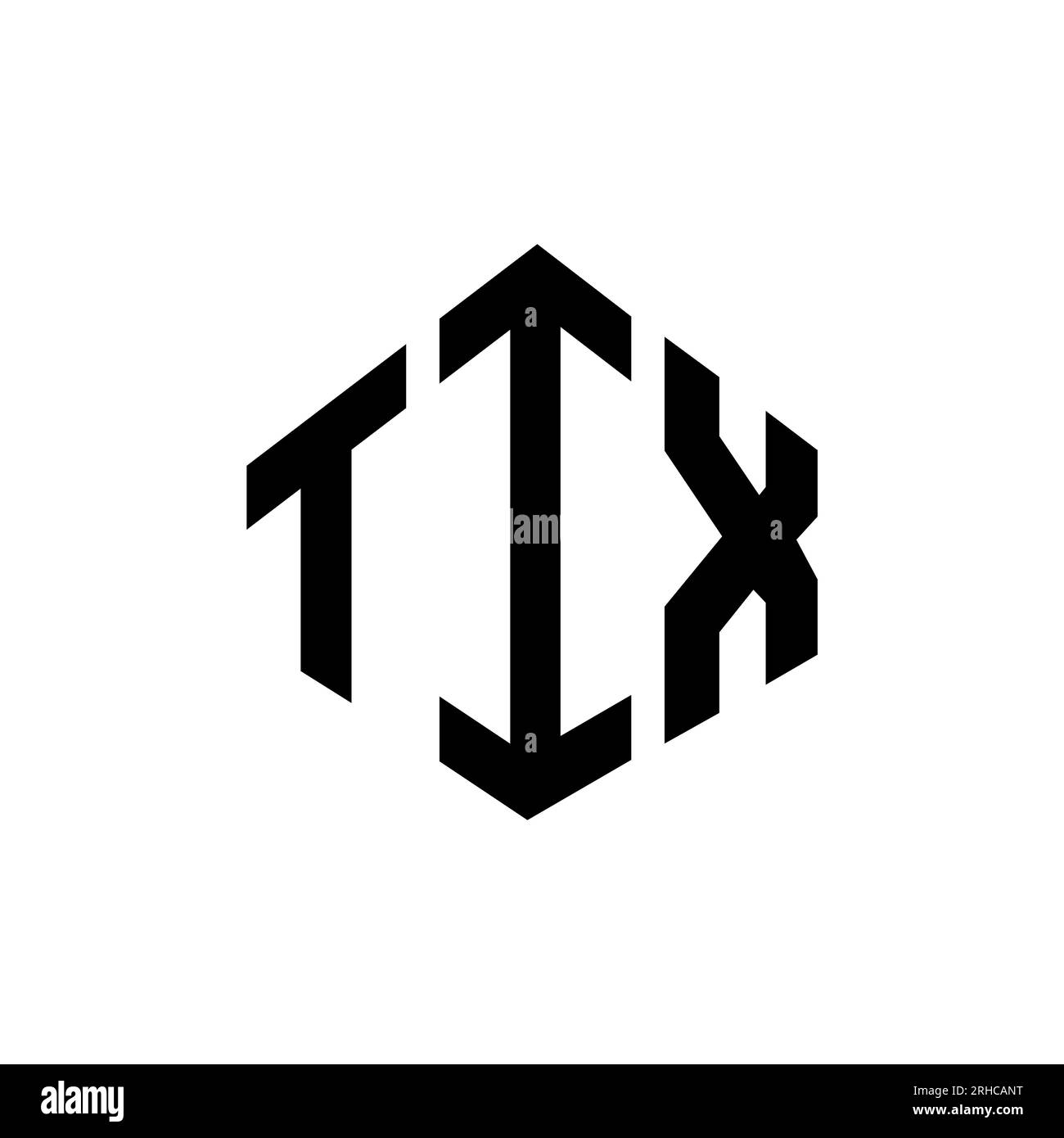 TIX letter logo design with polygon shape. TIX polygon and cube shape ...