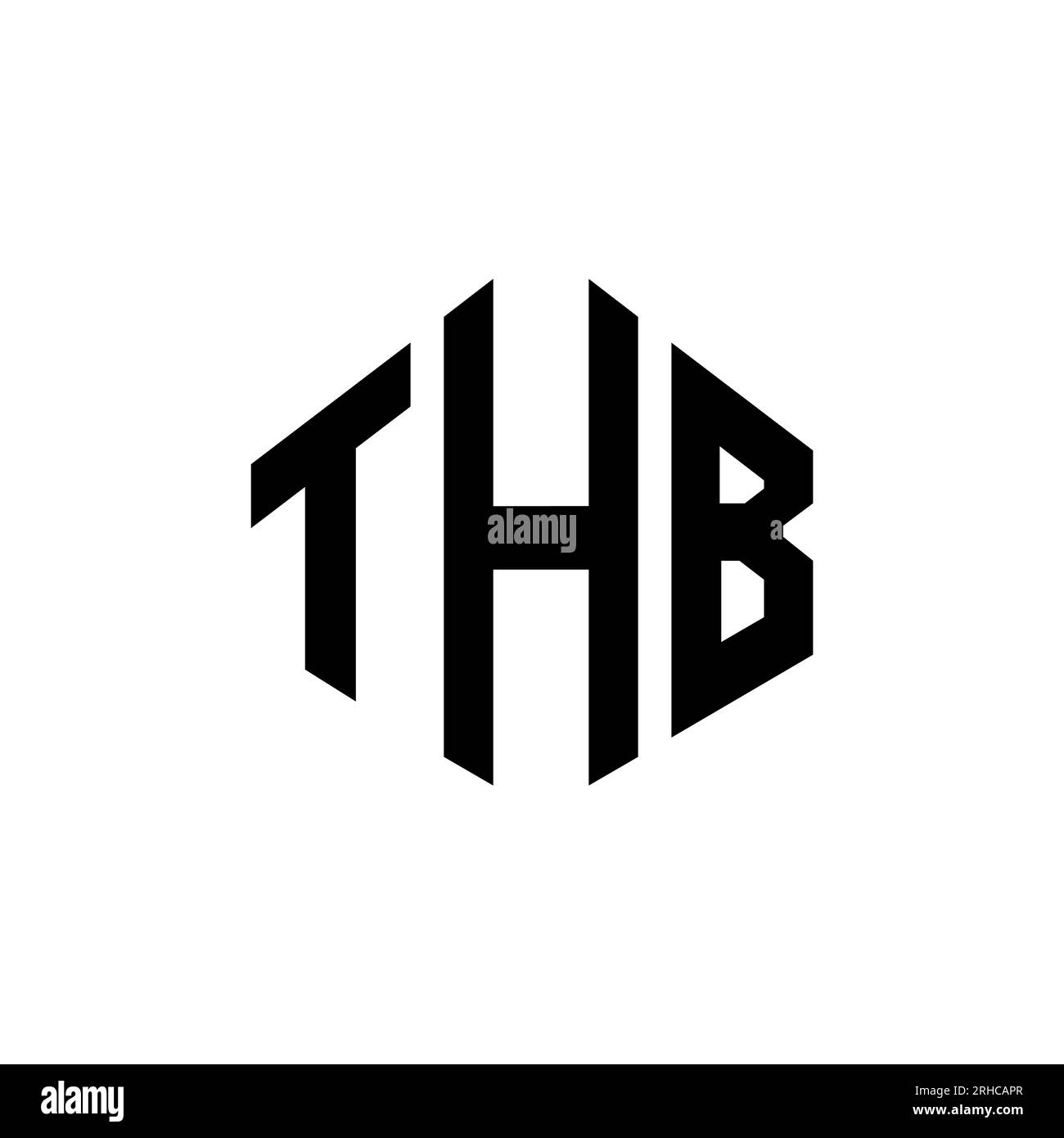 THB letter logo design with polygon shape. THB polygon and cube shape ...