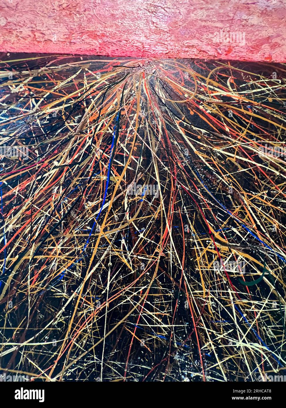 Jose Parla, born 1973. Sections of "Blooms of Mold" paintings. Brooklyn ...