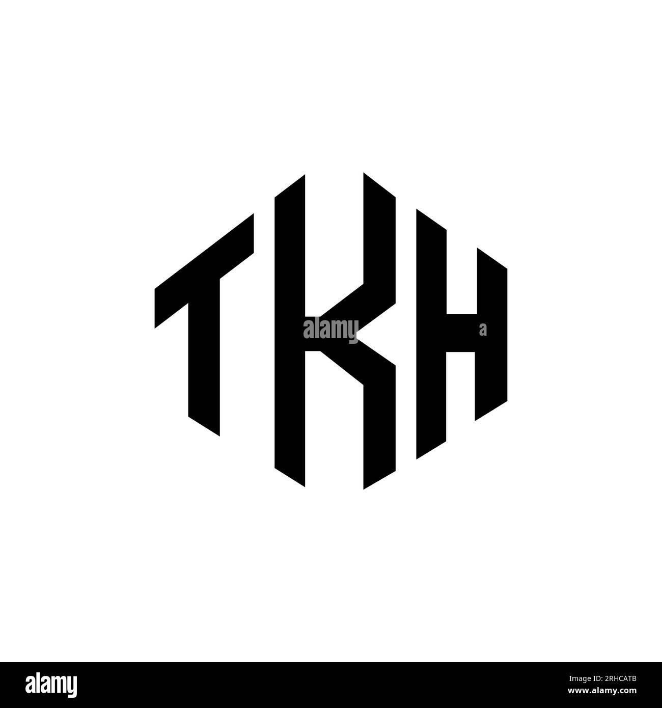 TKH letter logo design with polygon shape. TKH polygon and cube shape ...