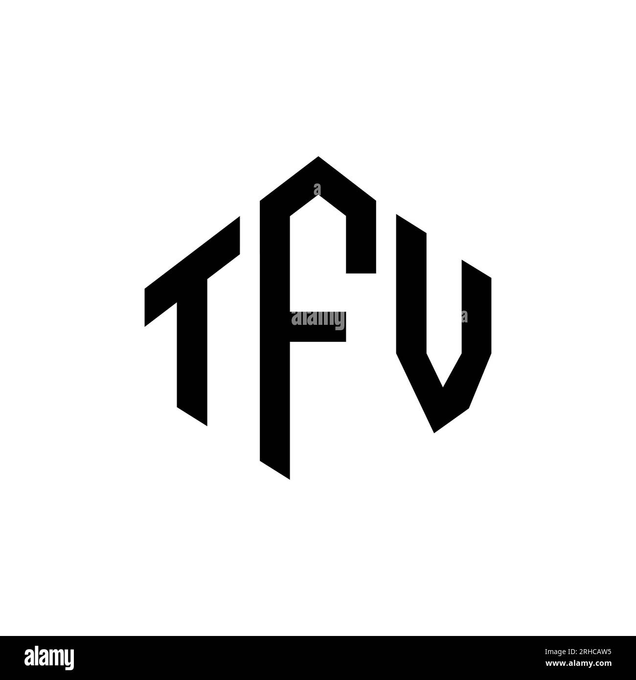 TFV letter logo design with polygon shape. TFV polygon and cube shape ...