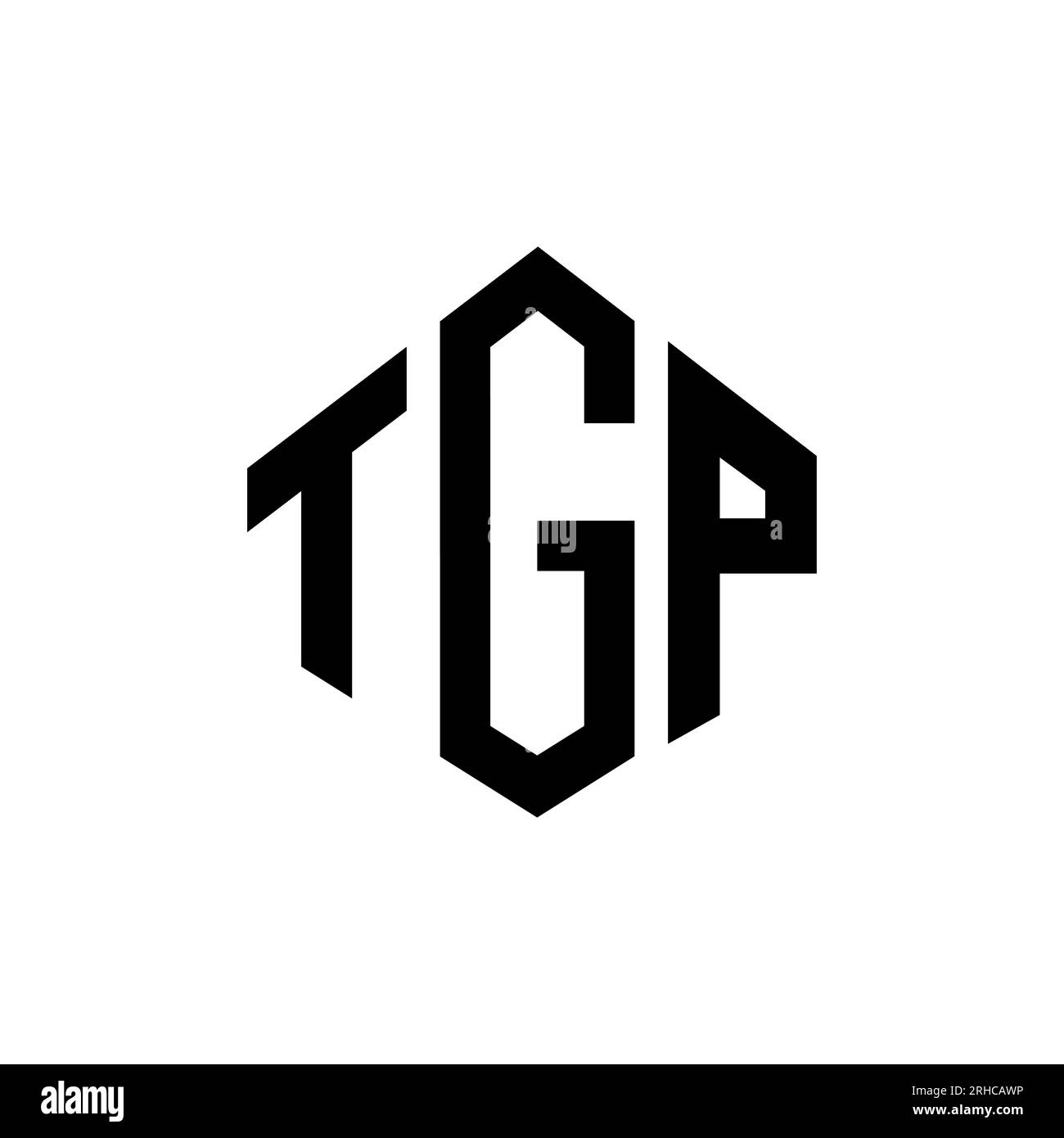 TGP letter logo design with polygon shape. TGP polygon and cube shape ...