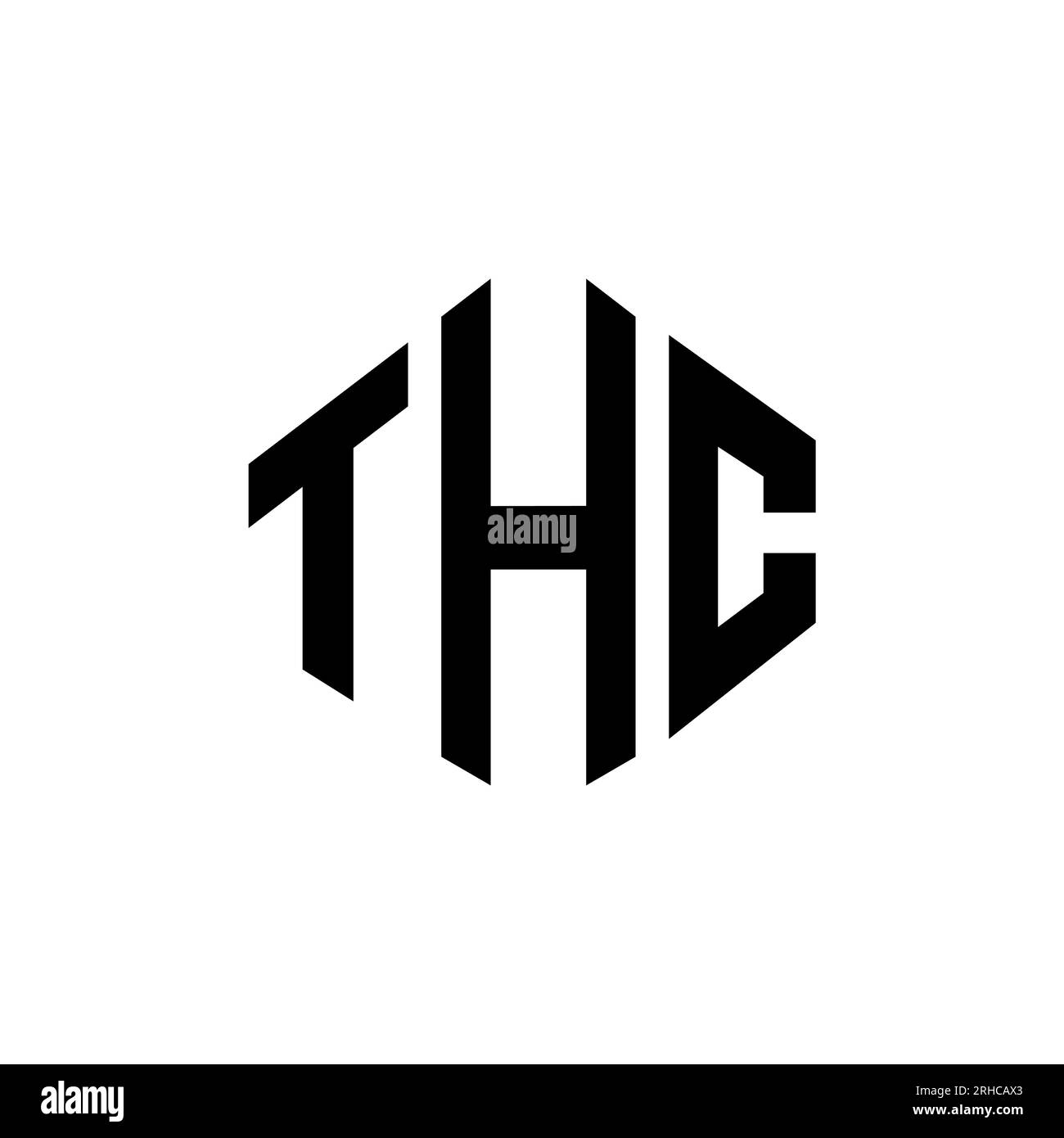 THC letter logo design with polygon shape. THC polygon and cube shape logo design. THC hexagon ...