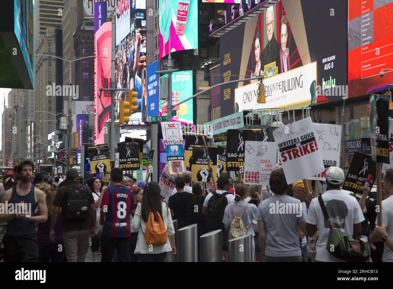 New York City: The strike continues among Writers Guild of America ...