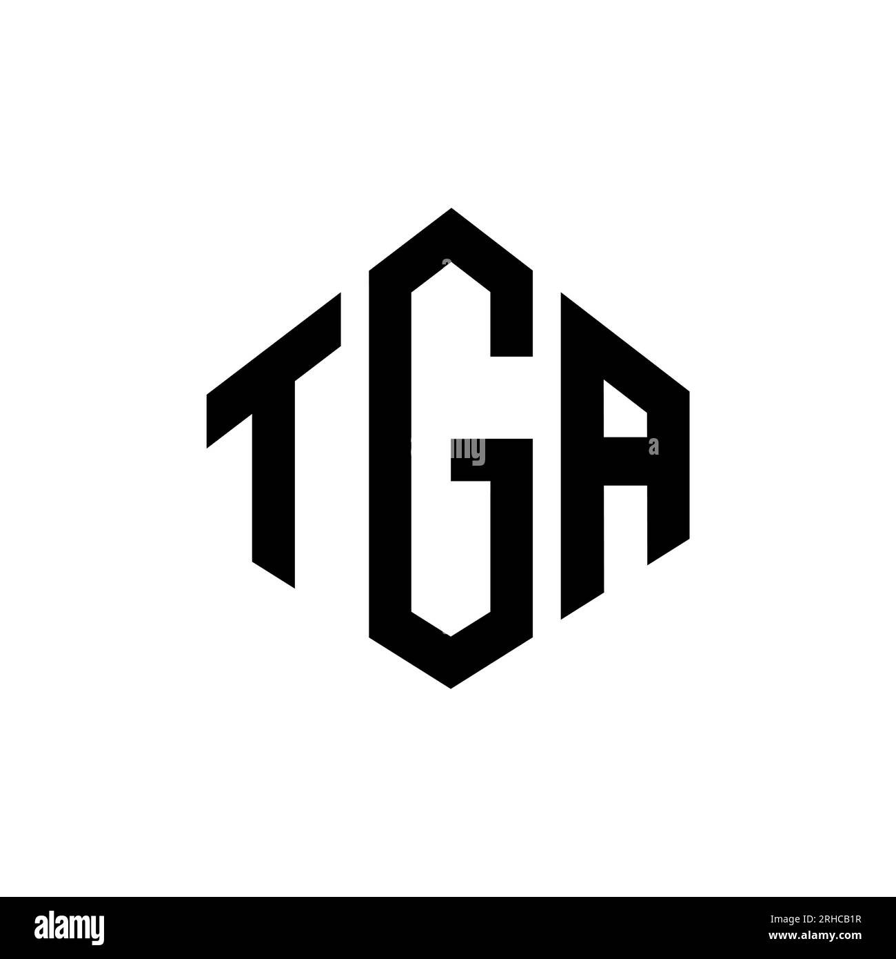 TGA letter logo design with polygon shape. TGA polygon and cube shape ...