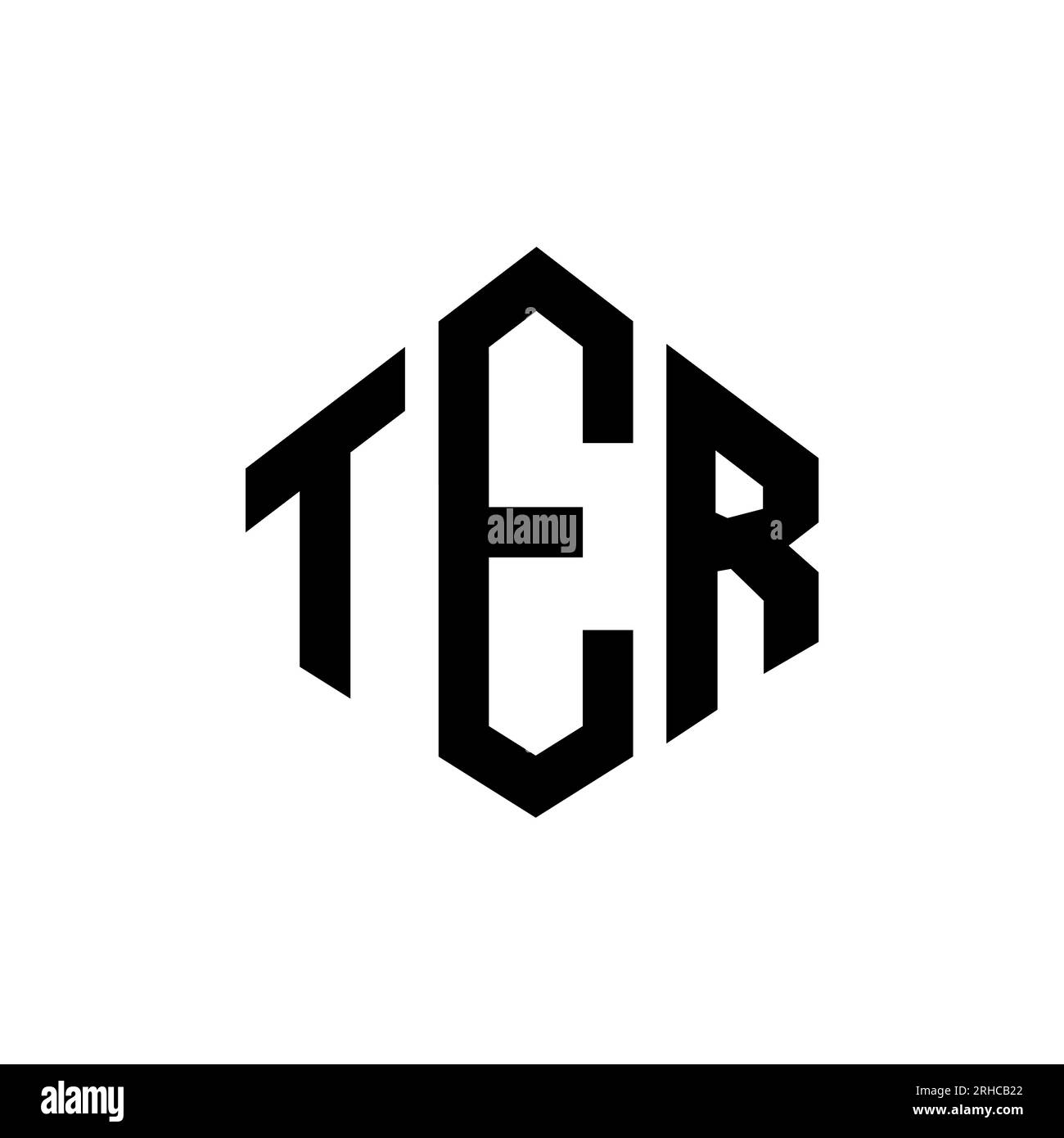 TER letter logo design with polygon shape. TER polygon and cube shape ...